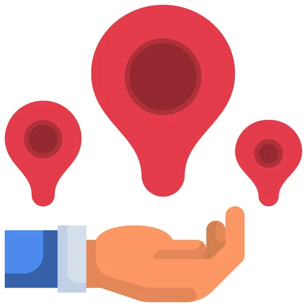 Destination Gps Location Icon Filled Outline Style Stock Vector by ...