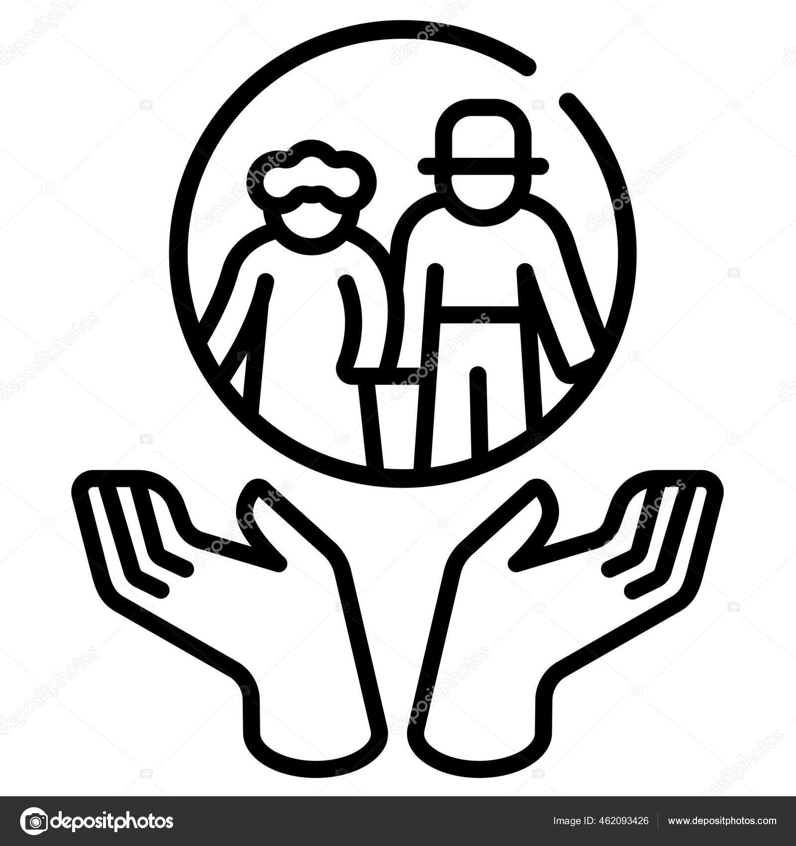 Caring For The Elderly Drawing