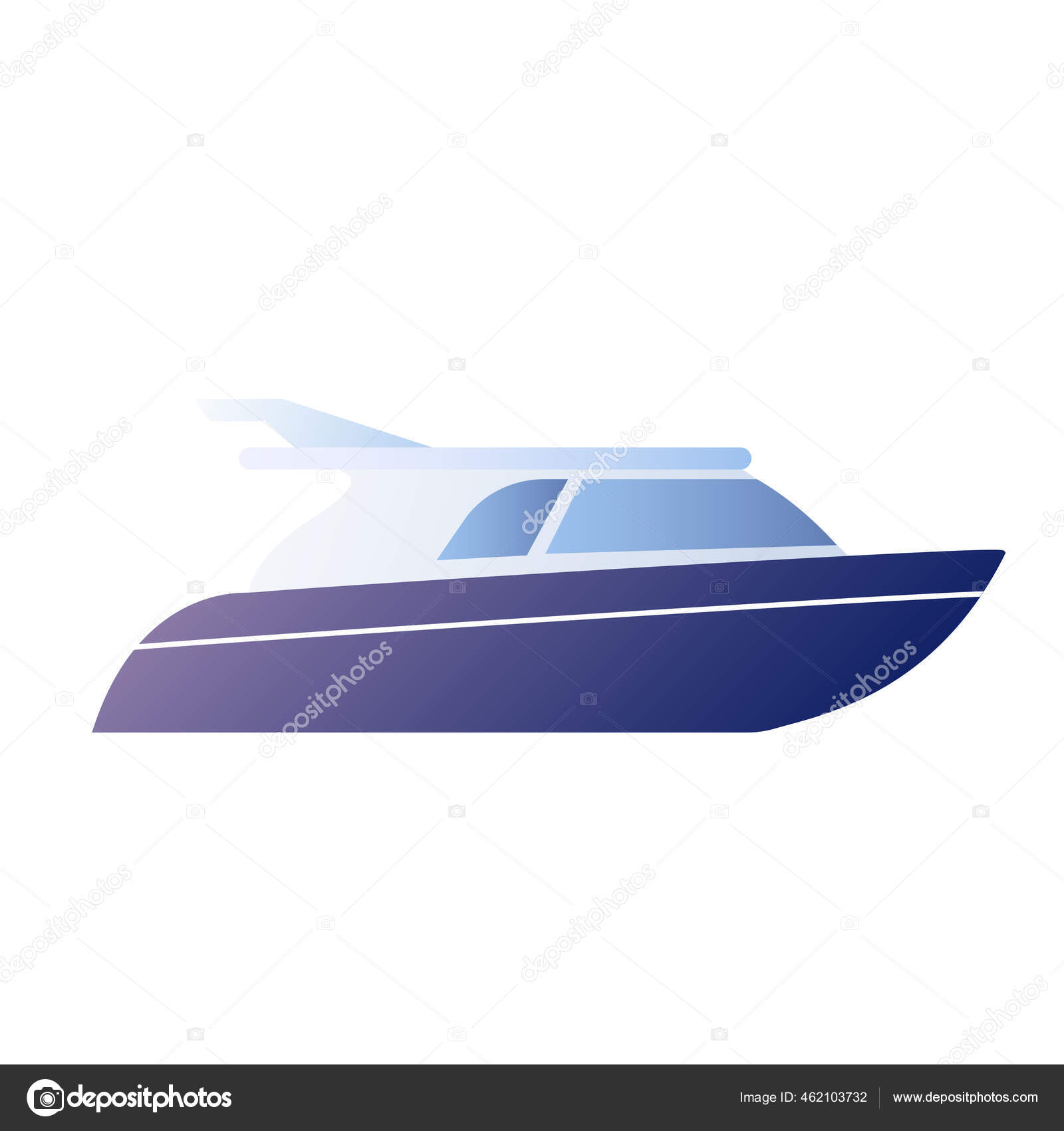 Cruise Motorboat Speedboat Icon Smooth Style Stock Vector by ...