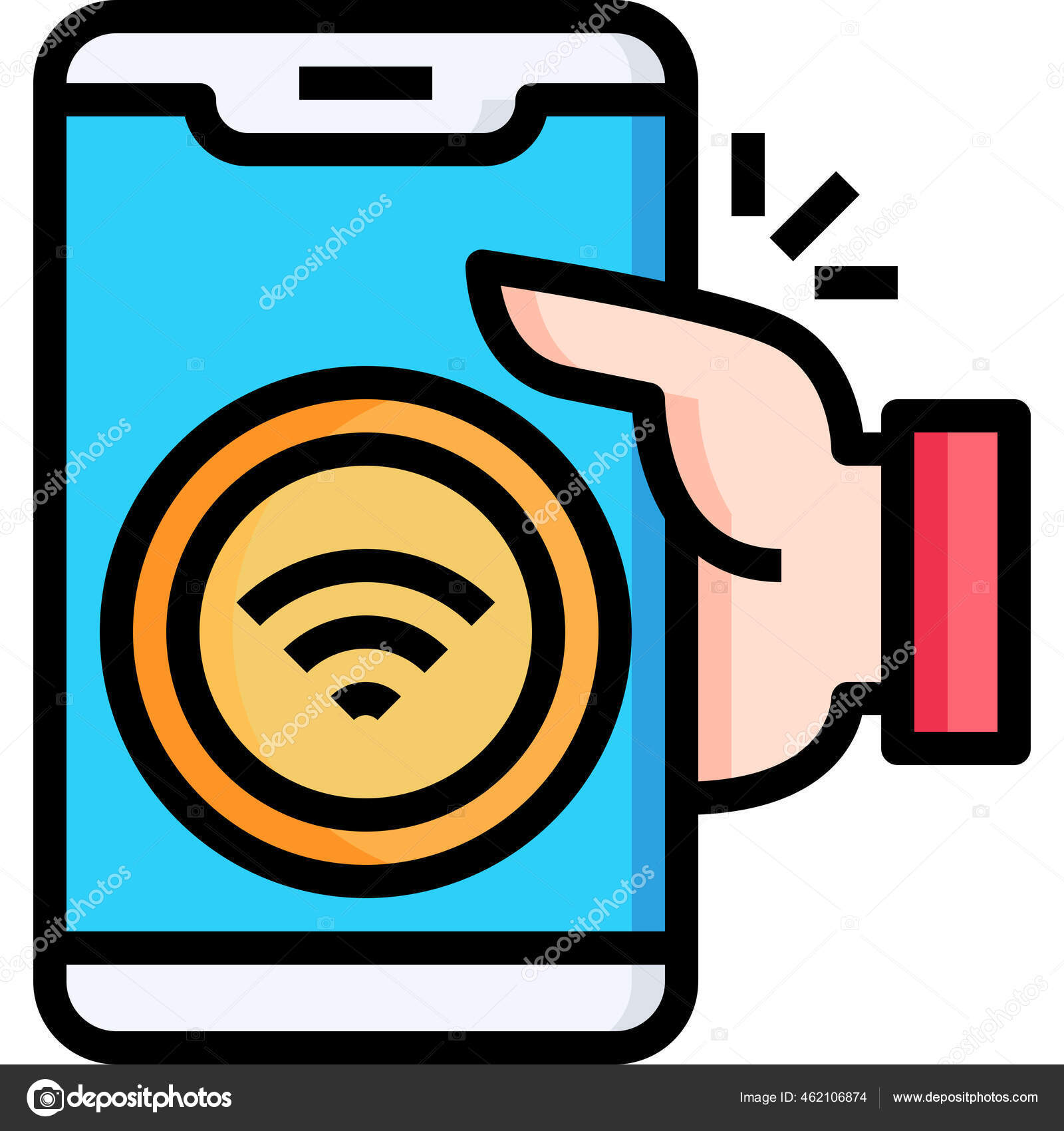 Smartphone Communications Wifi Icon Stock Vector Image by ©iconfinder ...