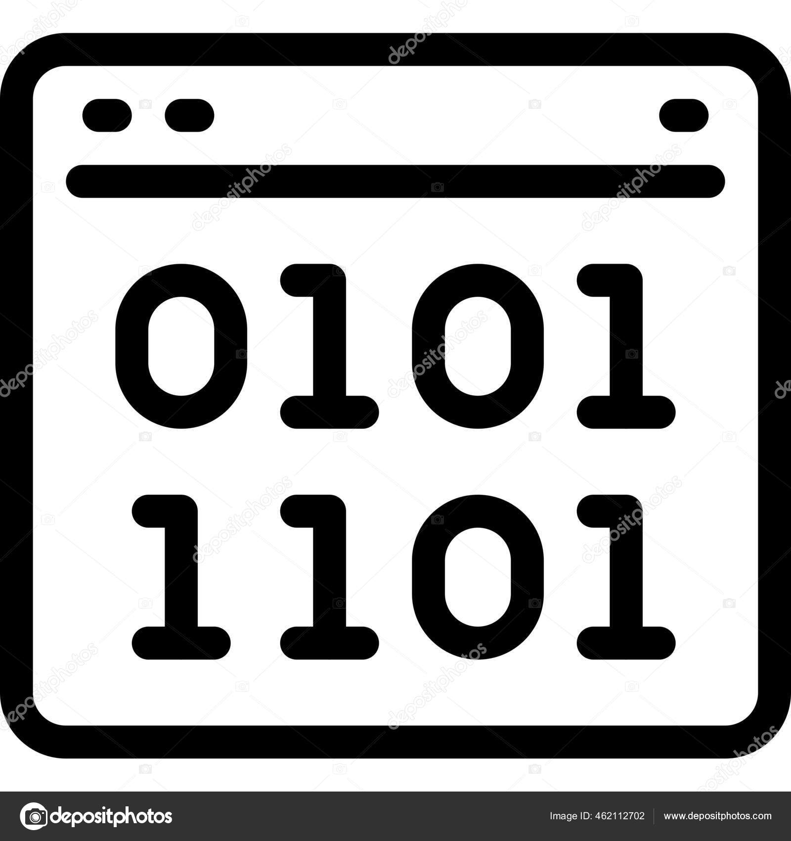 Ikon Kode Peramban Aplikasi Dalam Gaya Outline Vektor Stok oleh ...