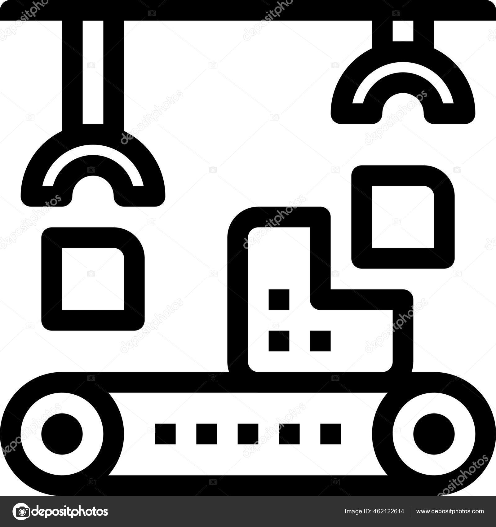 Assembly Factory Industry Icon Outline Style Stock Vector Image by ...