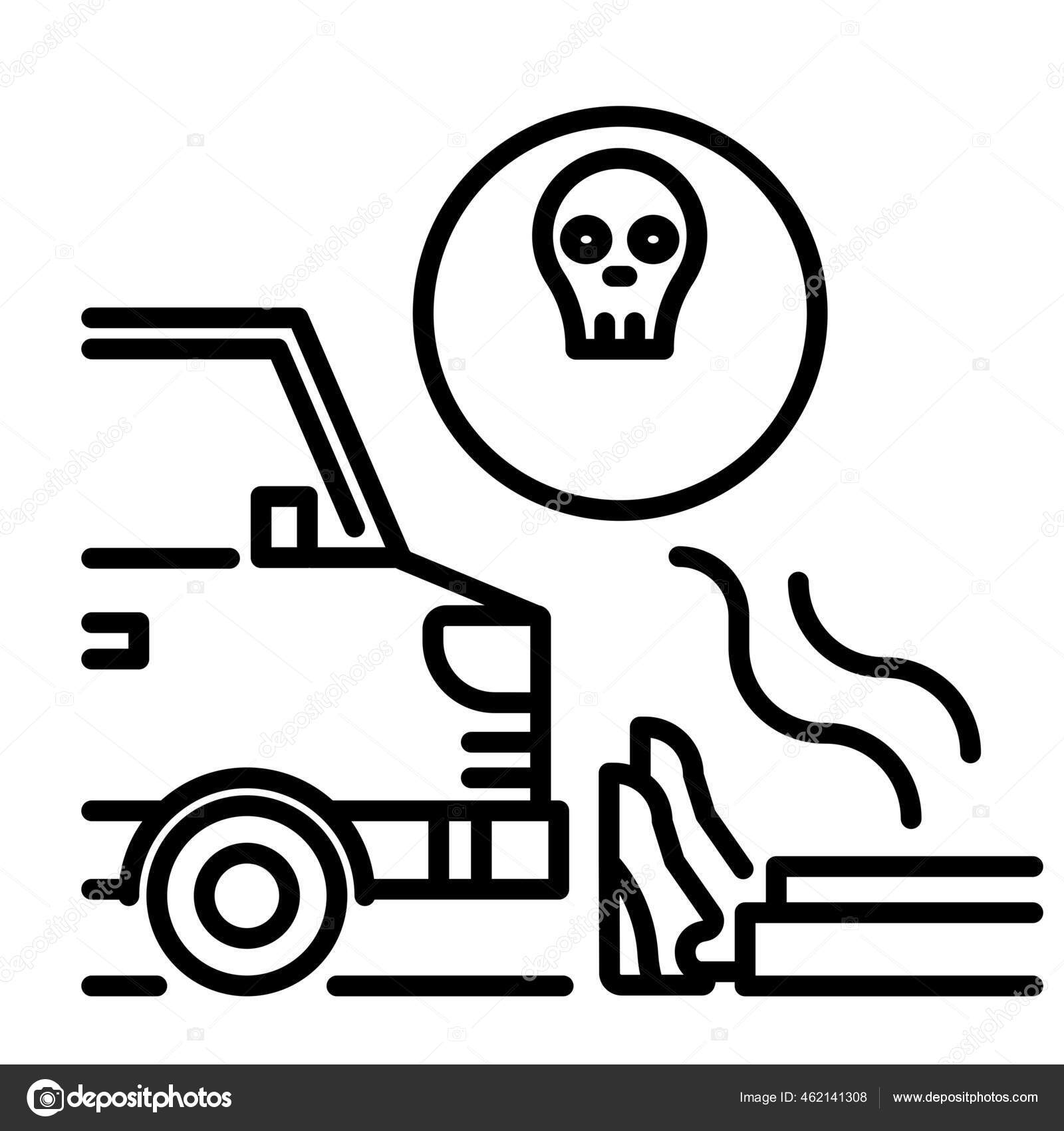 Accident Accidental Death Dismemberment Car Crash Icon Outline Style ...