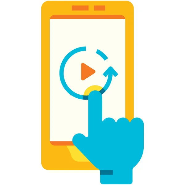 refrescar el icono de reinicio de repetición en estilo plano 2023