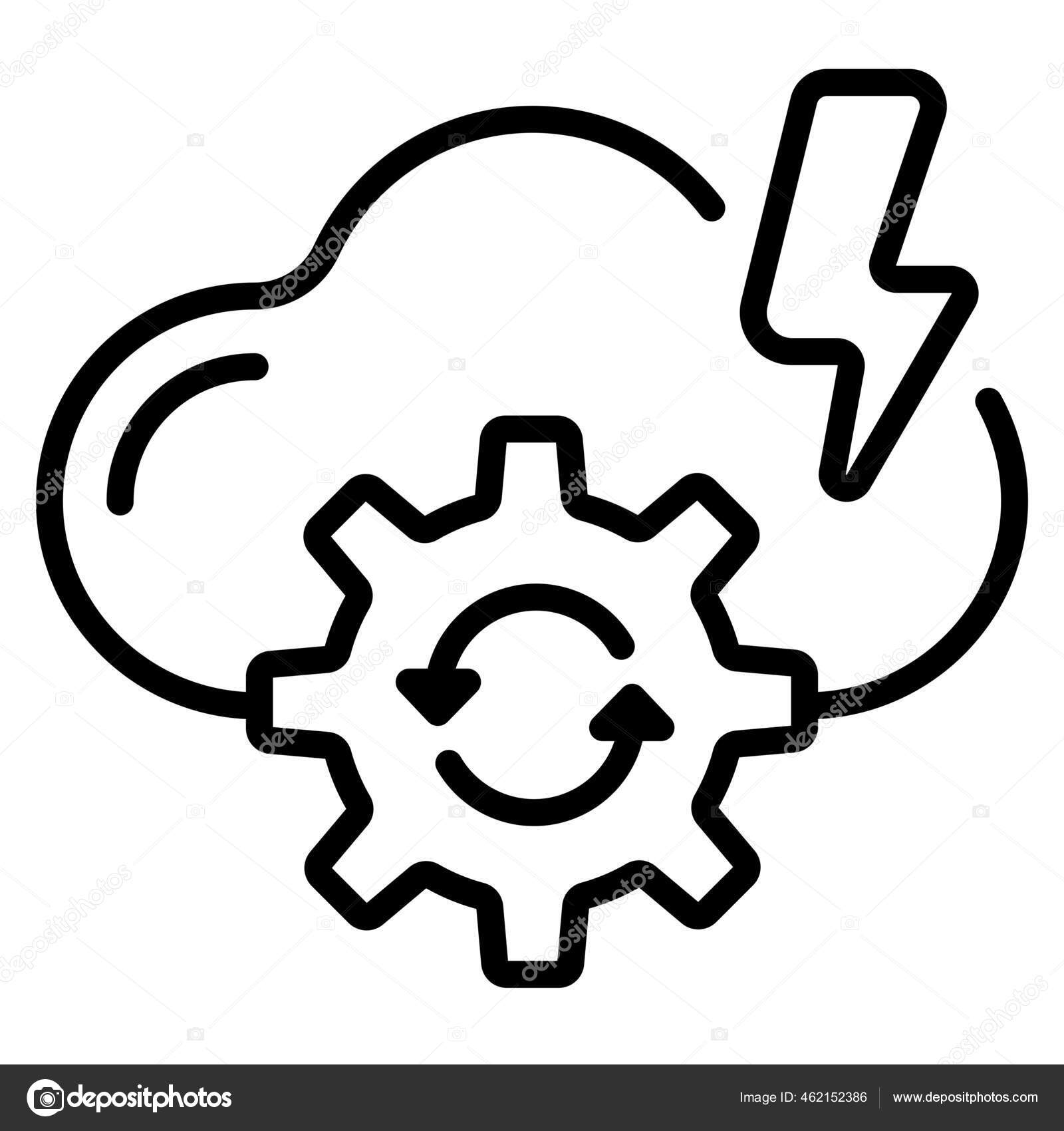 Cloud Fast Processing Icon Stock Vector by ©iconfinder 462152386