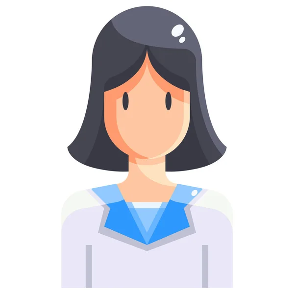 Avatar Female People Icon Flat Style Stock Vector by ©iconfinder 462085092