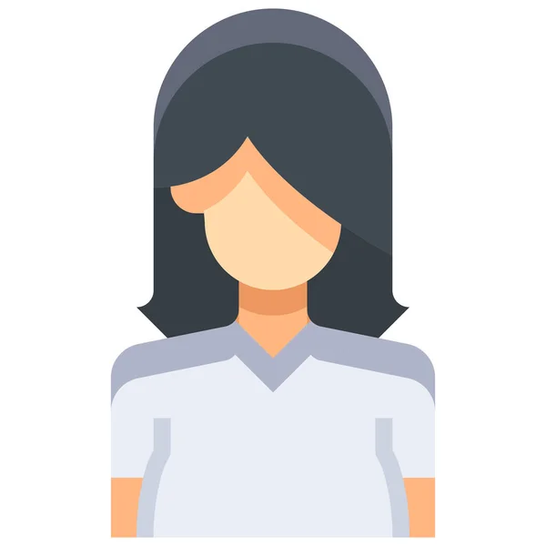 Avatar Female People Icon Flat Style Stock Vector by ©iconfinder 462085092