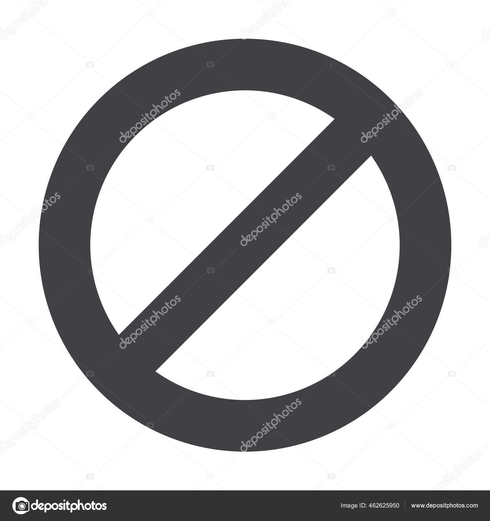 Ban Círculo Icono Prohibido Estilo Sólido Vector de stock #462625950 de ...