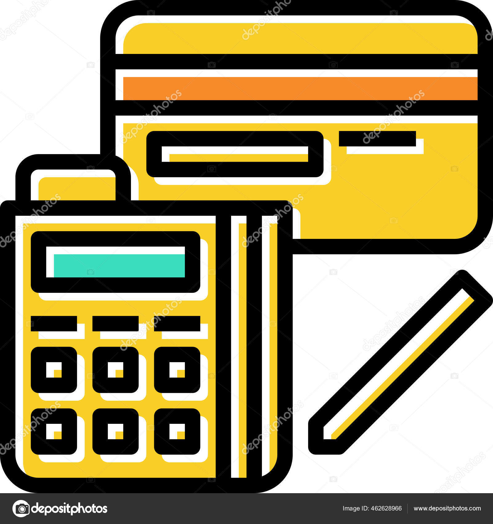Card Credit Debit Icon Filled Outline Style Stock Vector by ©iconfinder ...