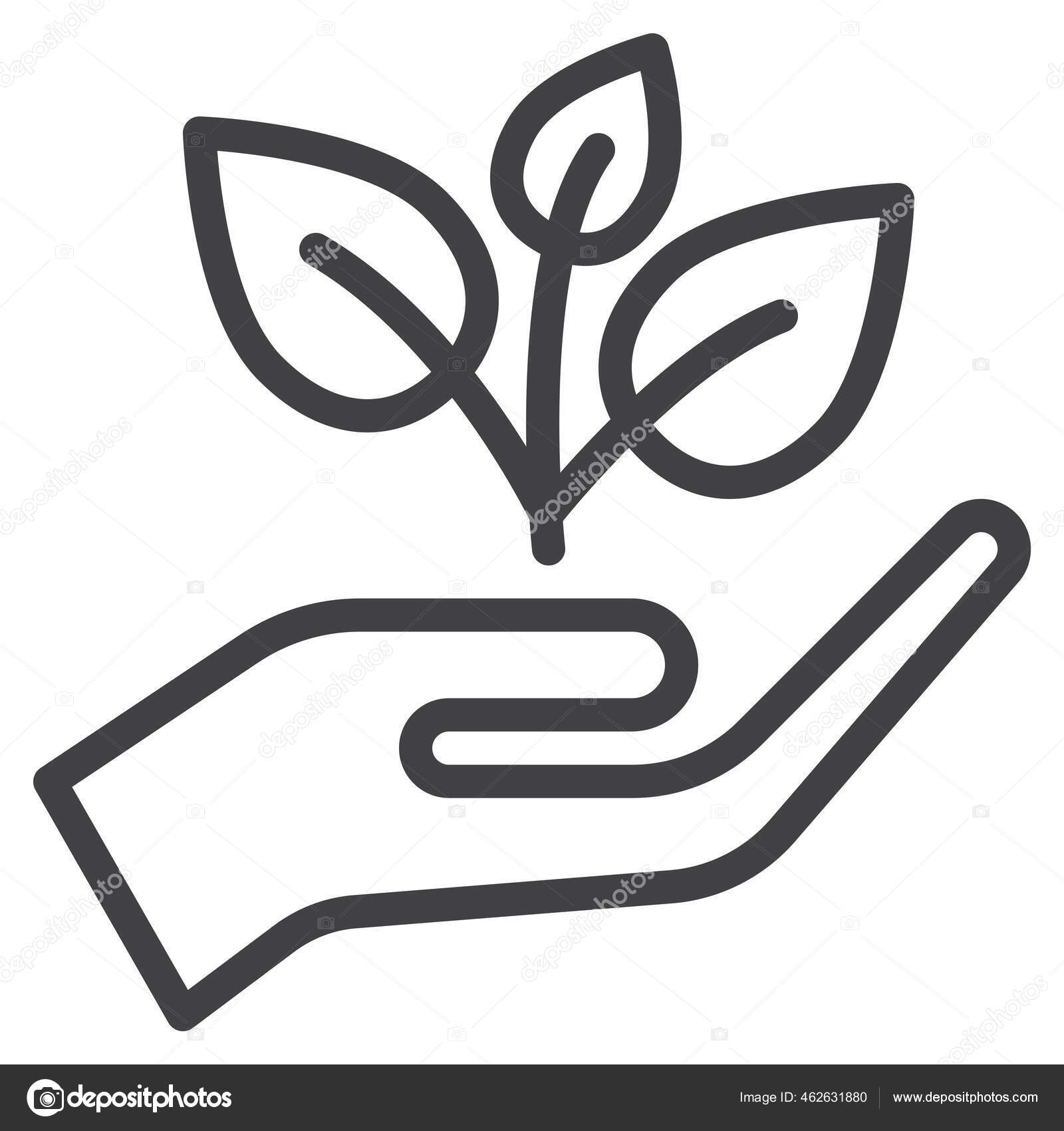 Grow Hand Plant Icon Stock Vector by ©iconfinder 462631880