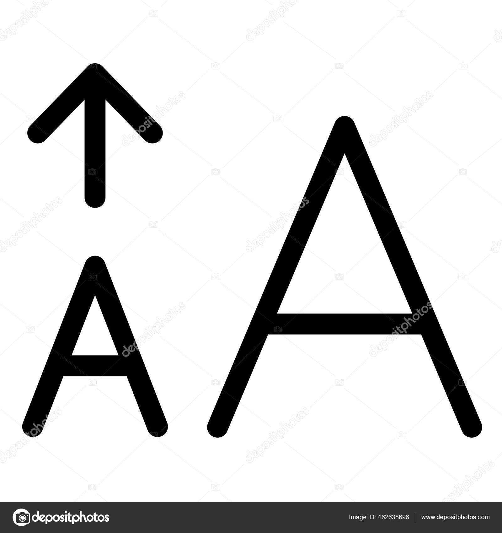 Font Larger Size Icon Outline Style Stock Vector Image by ©iconfinder ...