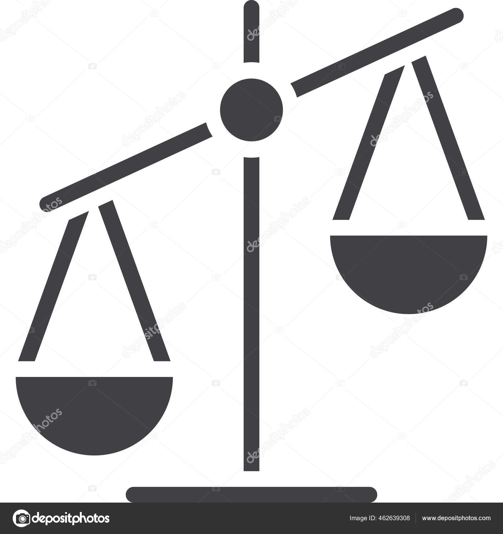 Balance Libra Scale Icon Solid Style Stock Vector Image By ©iconfinder