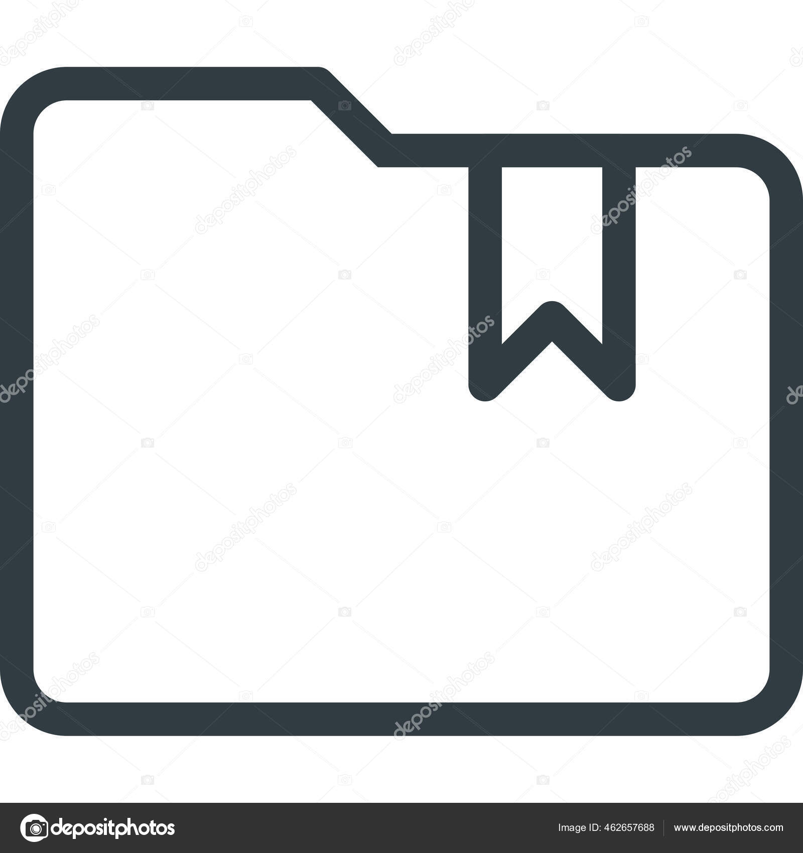 Bookmark Directory Folder Icon Outline Style Stock Vector Image by ...