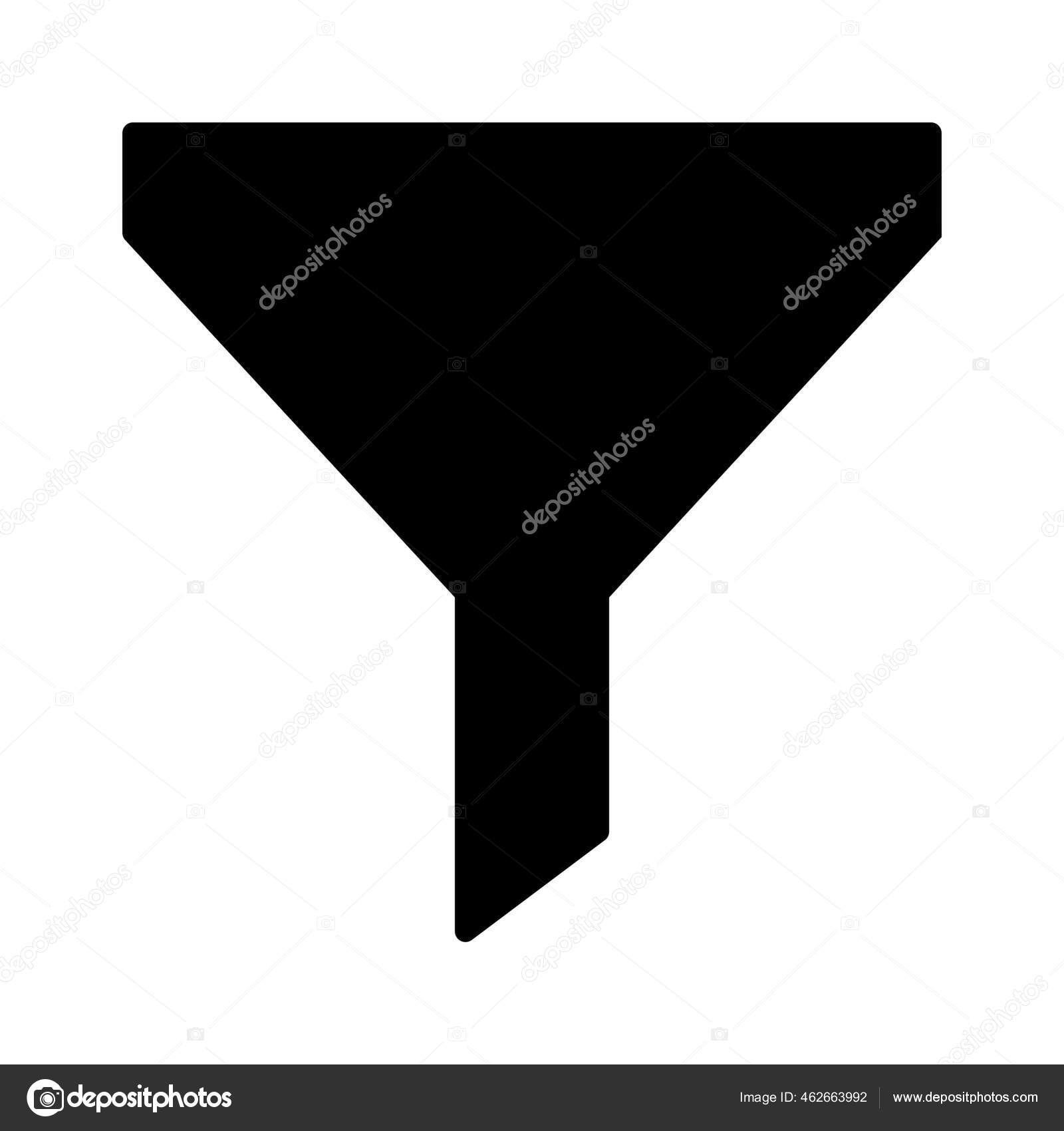Conversion Filter Funnel Icon Solid Style Stock Vector Image by ...