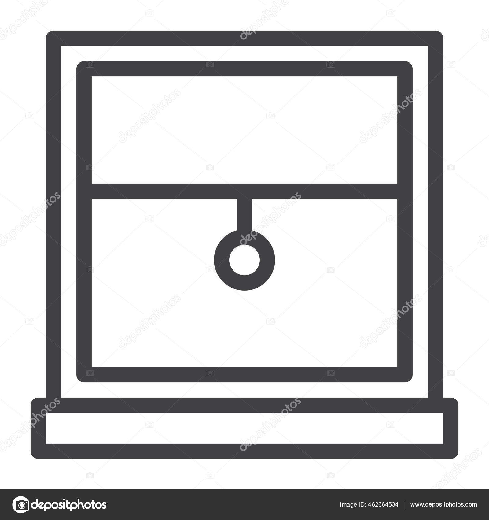 Frame Louvers Window Icon Outline Style Stock Vector Image by ...