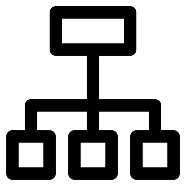 Ikon Manajemen Hirarki Diagram Alur Dalam Gaya Garis Besar Vektor Stok ...