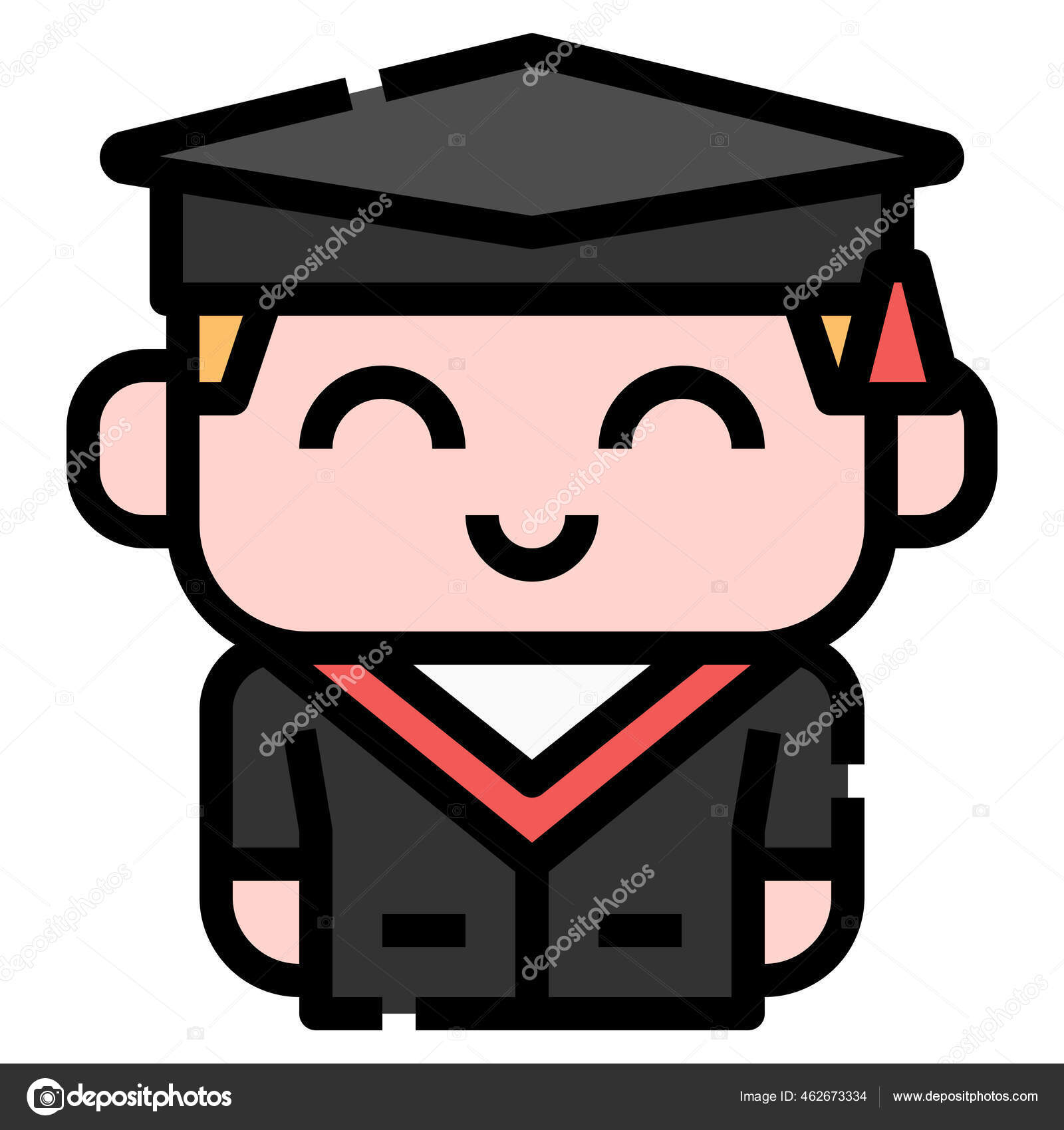 Graduate Man User Icon Stock Vector by ©iconfinder 462673334
