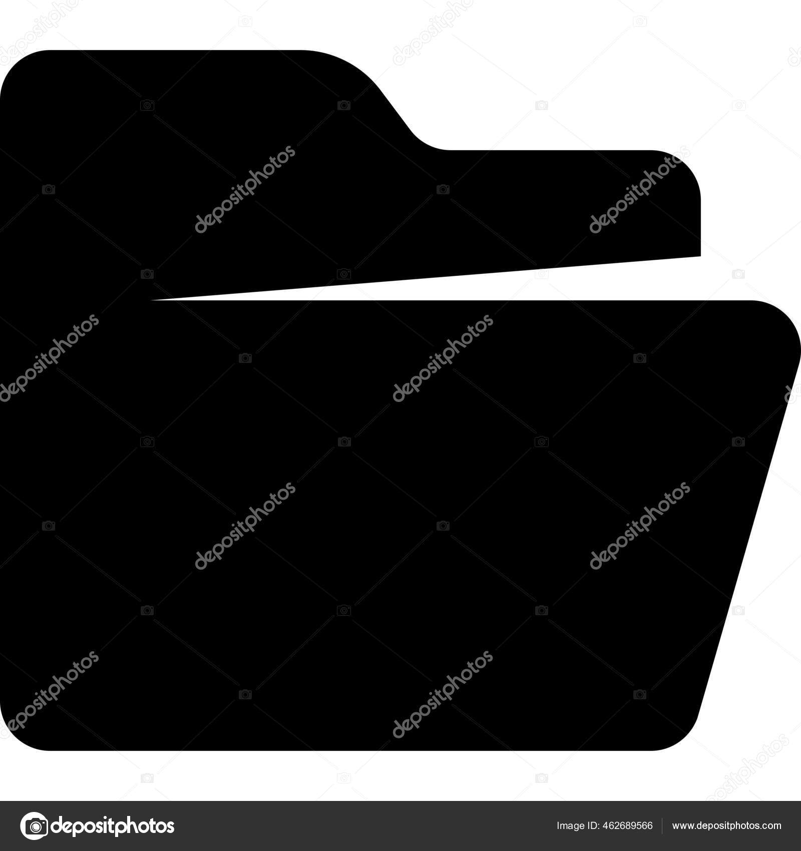 Icono Carpeta Documento Acción Estilo Sólido Vector de stock por ...