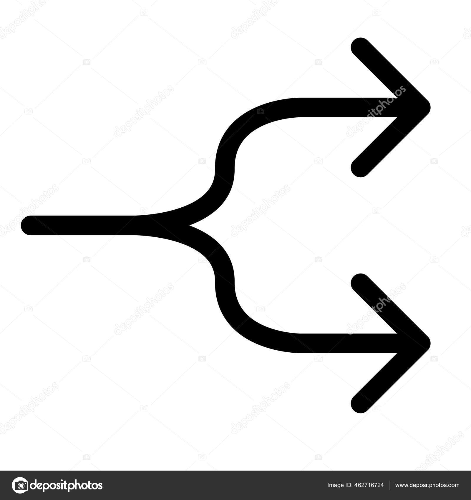 Arrows Divide Split Icon Outline Style Stock Vector Image by ...
