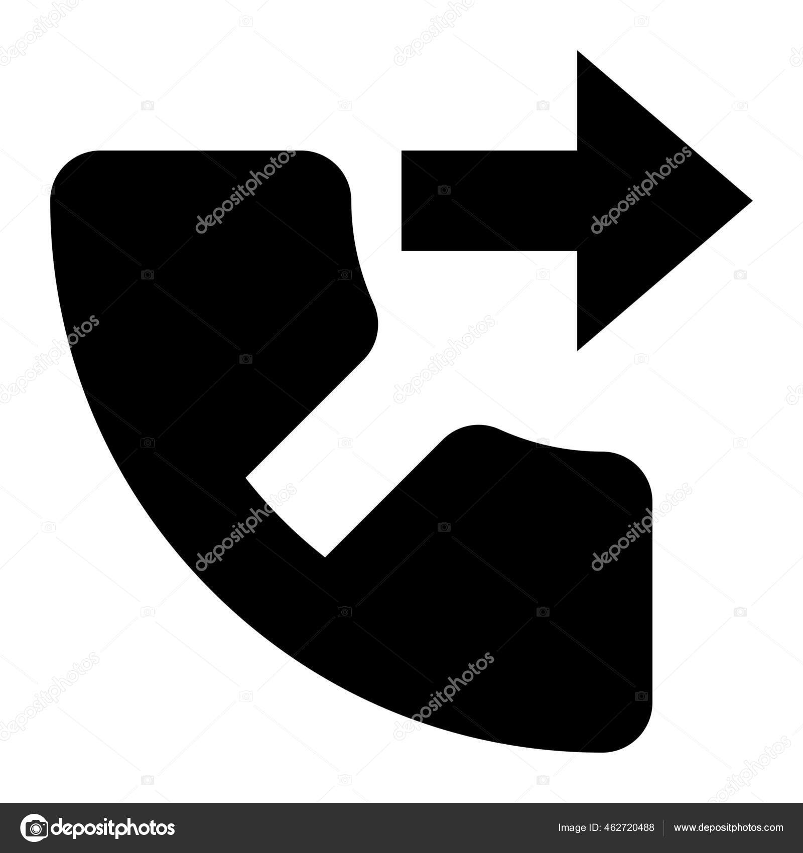 Call Communication Forward Icon Solid Style Stock Vector Image by ...