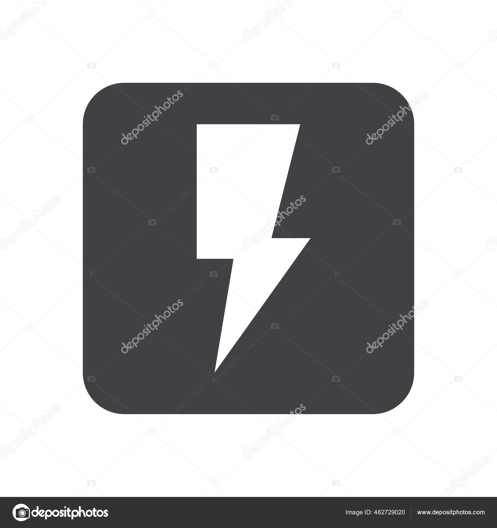 Bolt Electric Flash Icon Solid Style Stock Vector Image by ©iconfinder ...