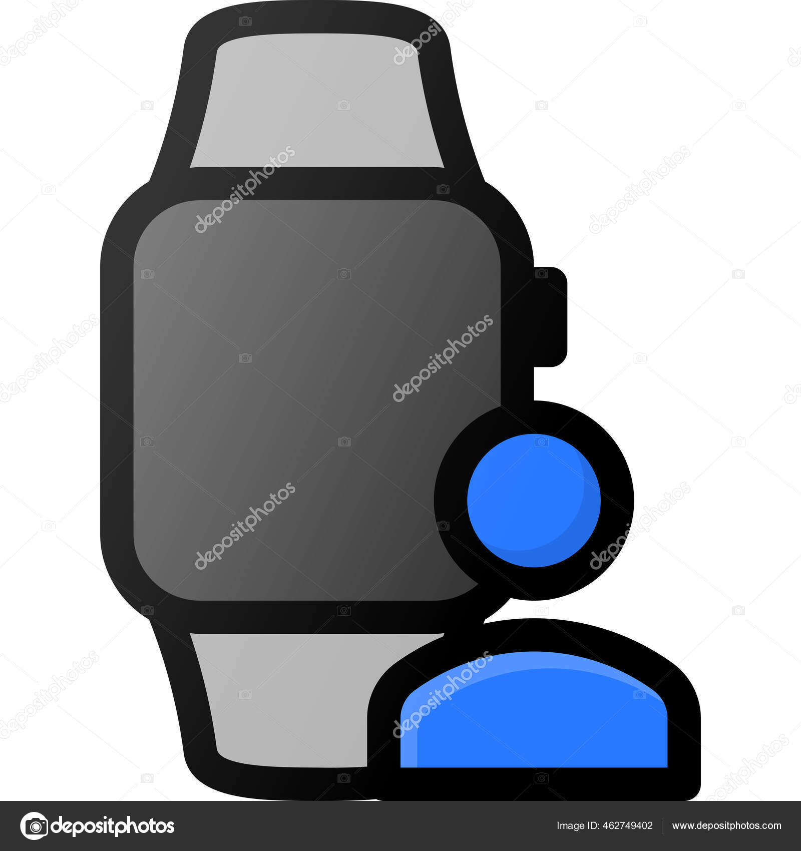 Smartwatch User Smart Icon Stock Vector by ©iconfinder 462749402