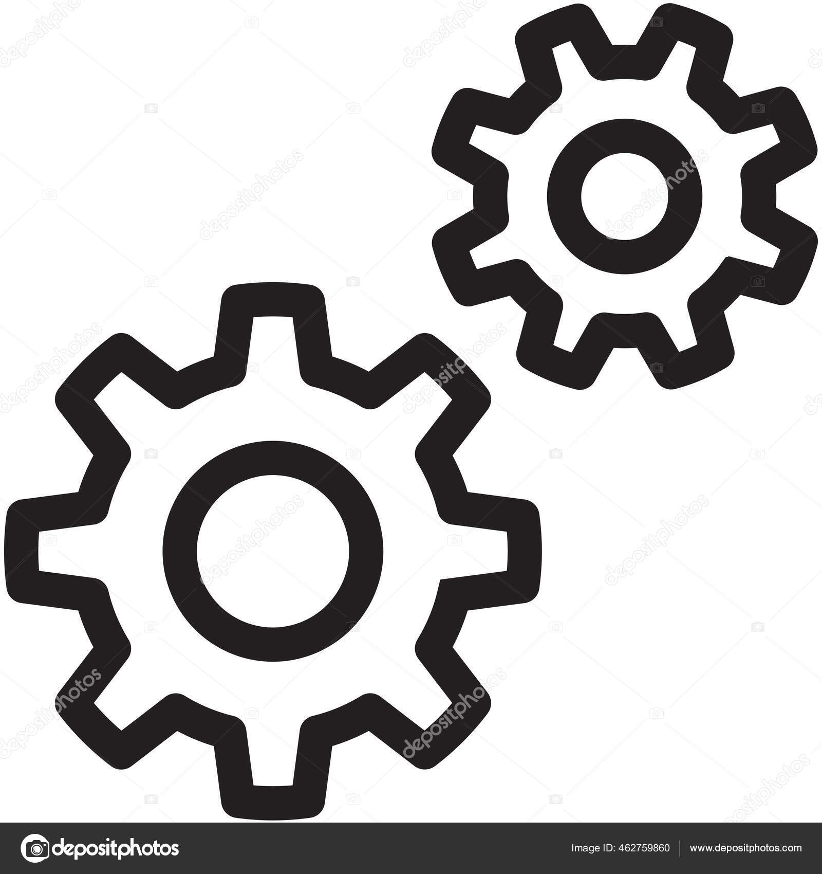 Config Configuration Gear Icon Outline Style Stock Vector Image by ...