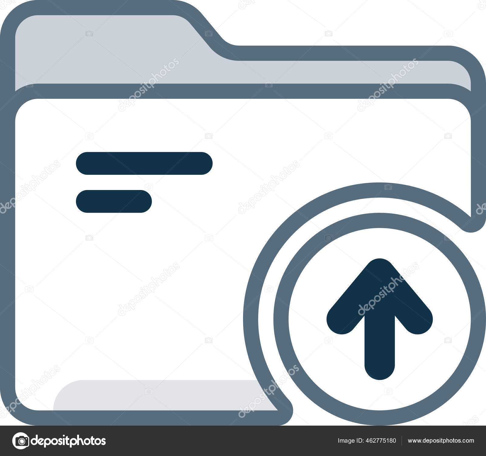 Icono Carpeta Directorio Flecha Estilo Esquema Vector de Stock de ...
