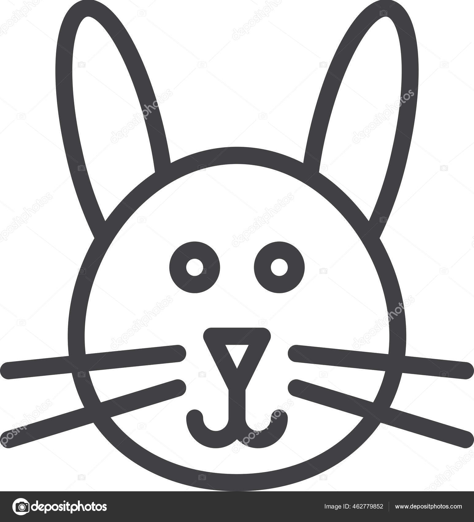 Rabbit Head Outline