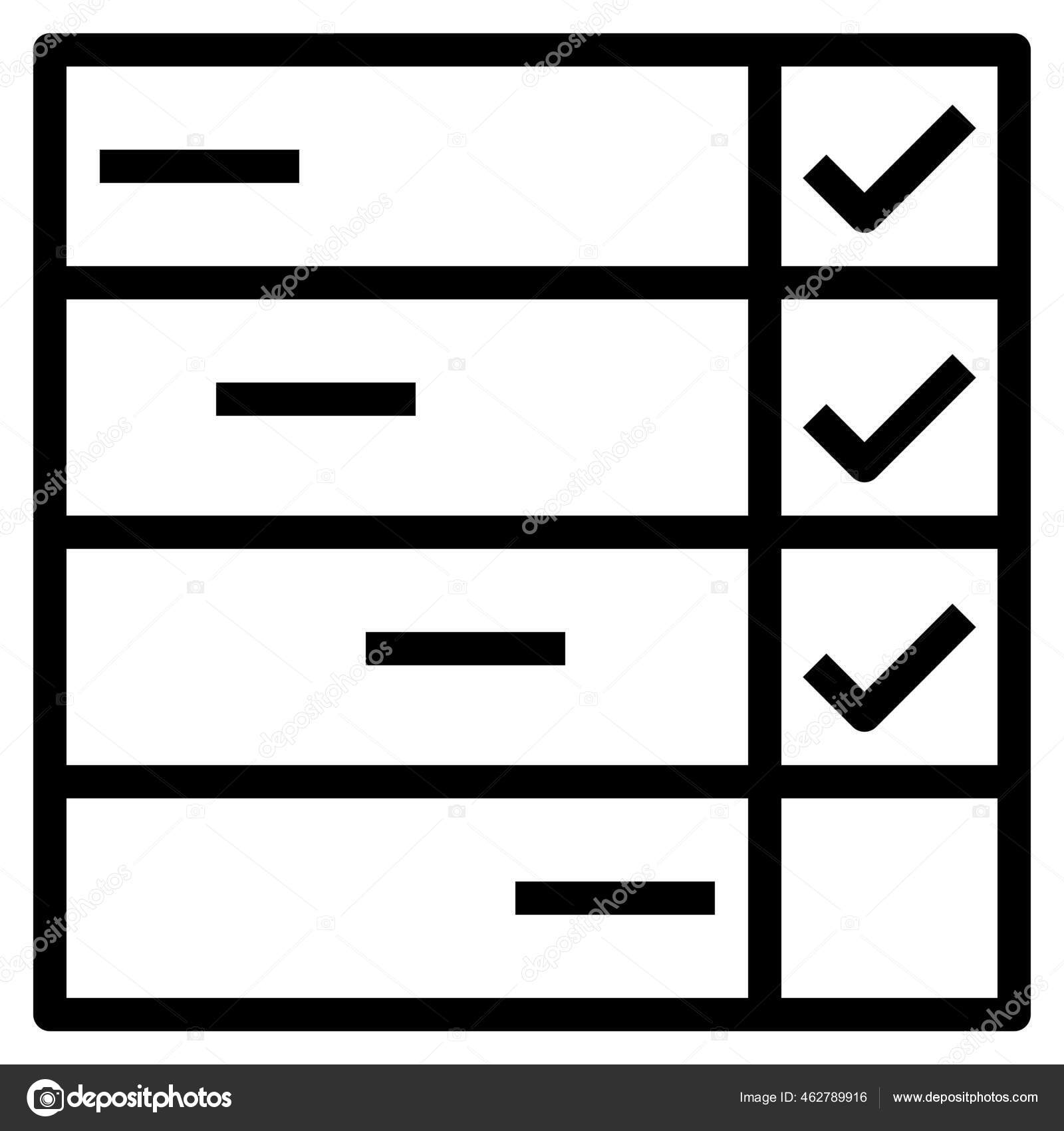 Checklist List Icon Business Management Category Stock Vector by ...