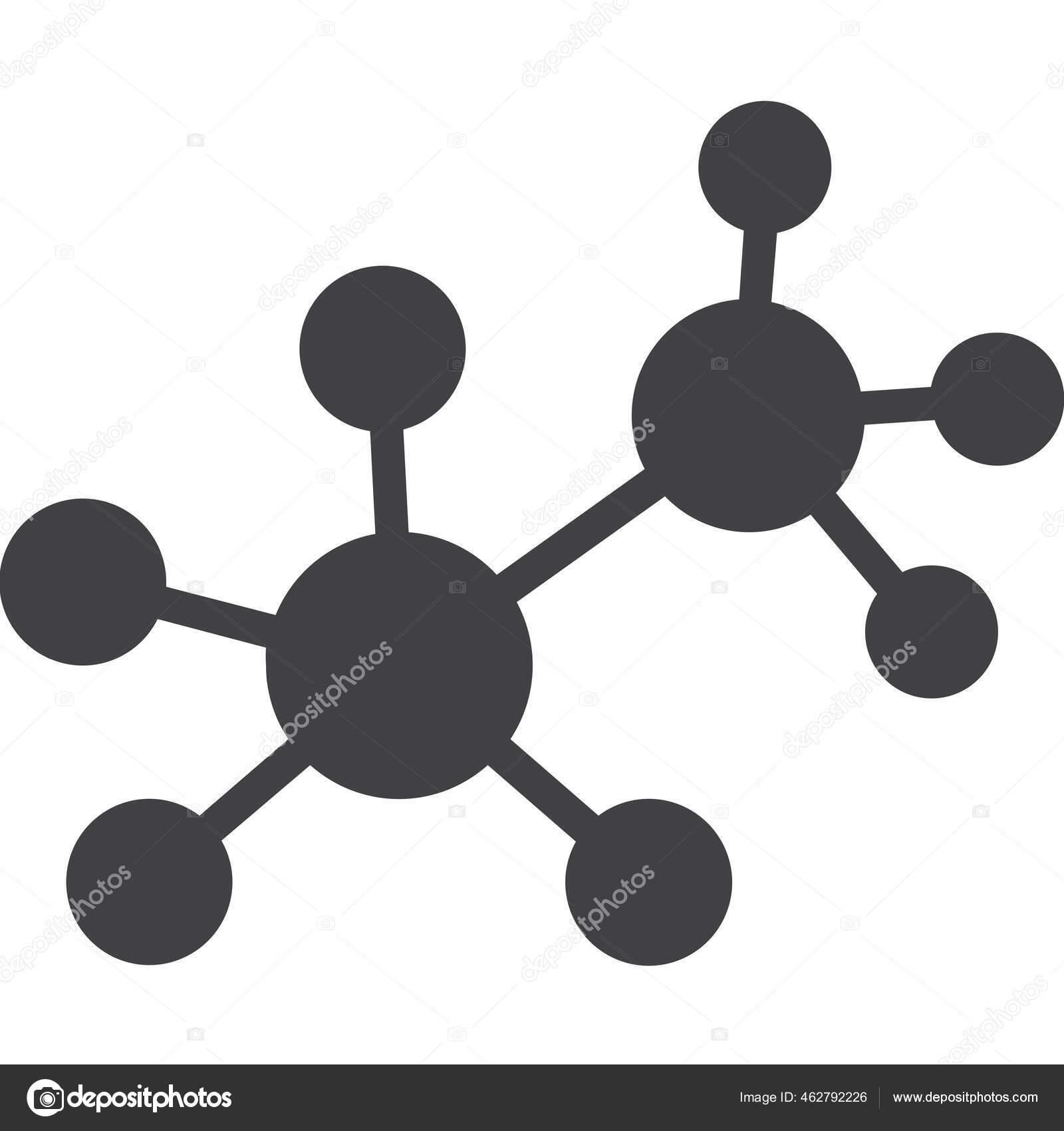Atom Molecule Science Icon Solid Style Stock Vector Image by ...