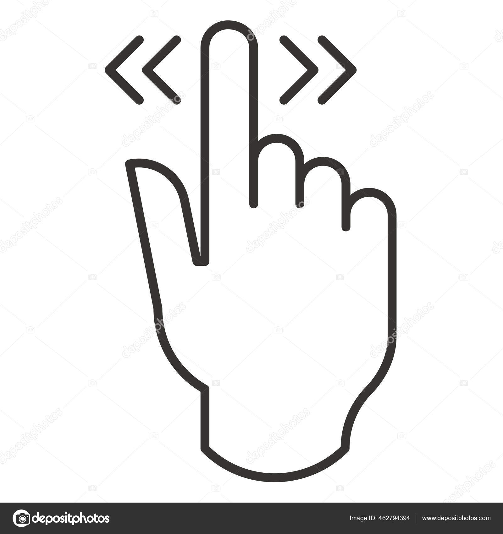 Drag Hand Horizontal Icon Outline Style Stock Vector by ©iconfinder ...