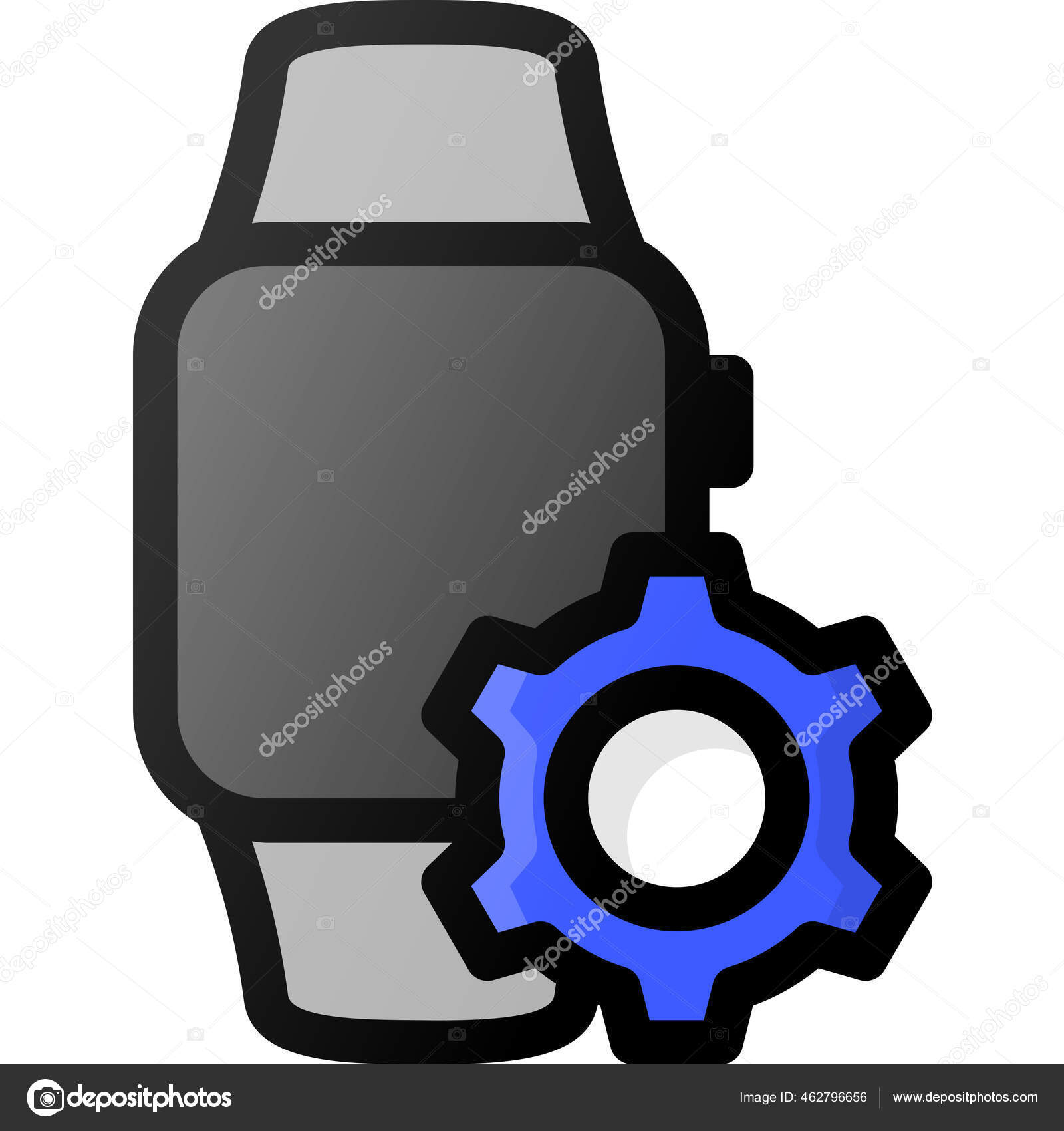 Smartwatch Settings Smart Icon Stock Vector by ©iconfinder 462796656