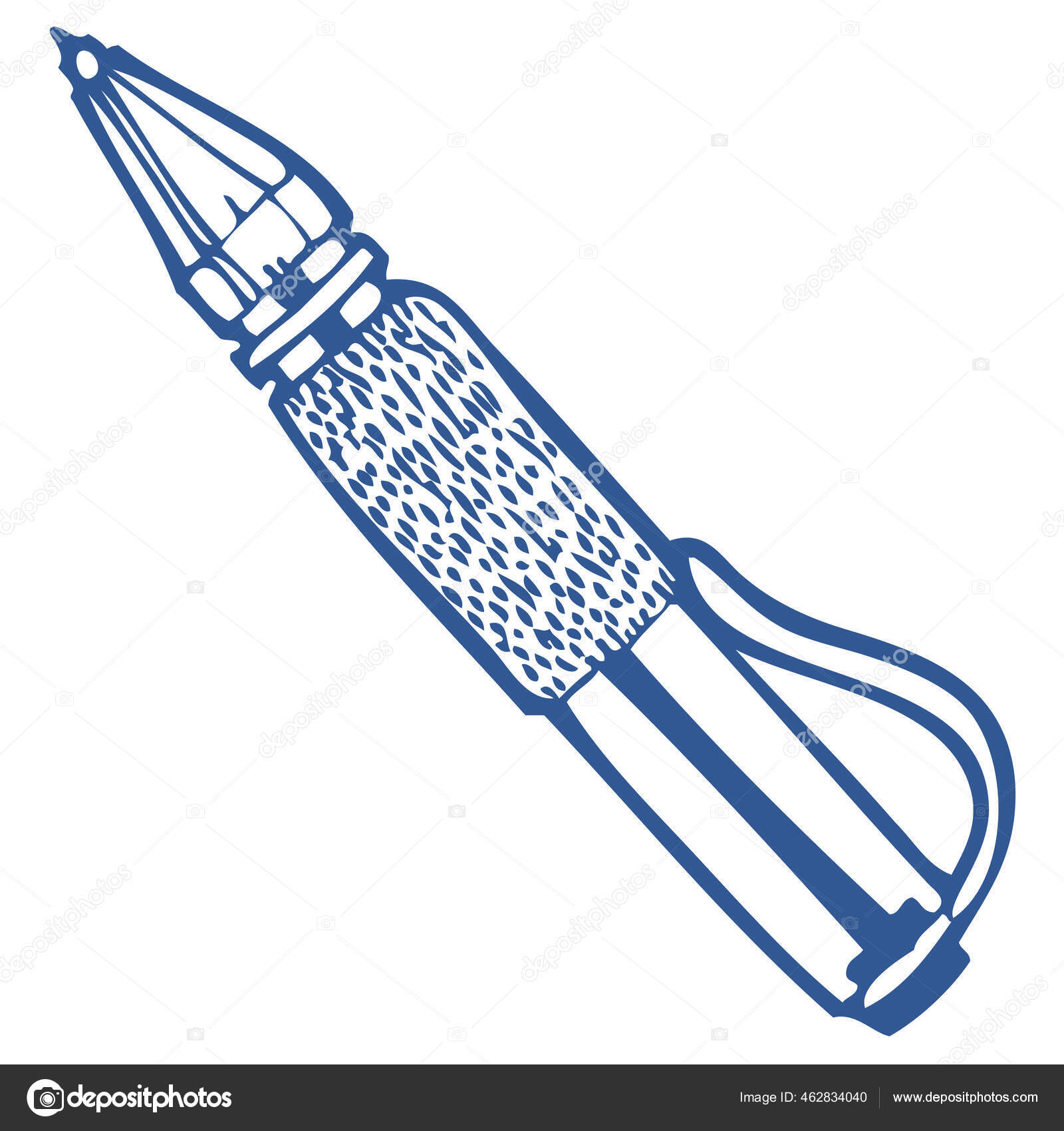 Ballpen Ballpoint Pen Biro Icon Handdrawn Style Stock Vector Image by ...