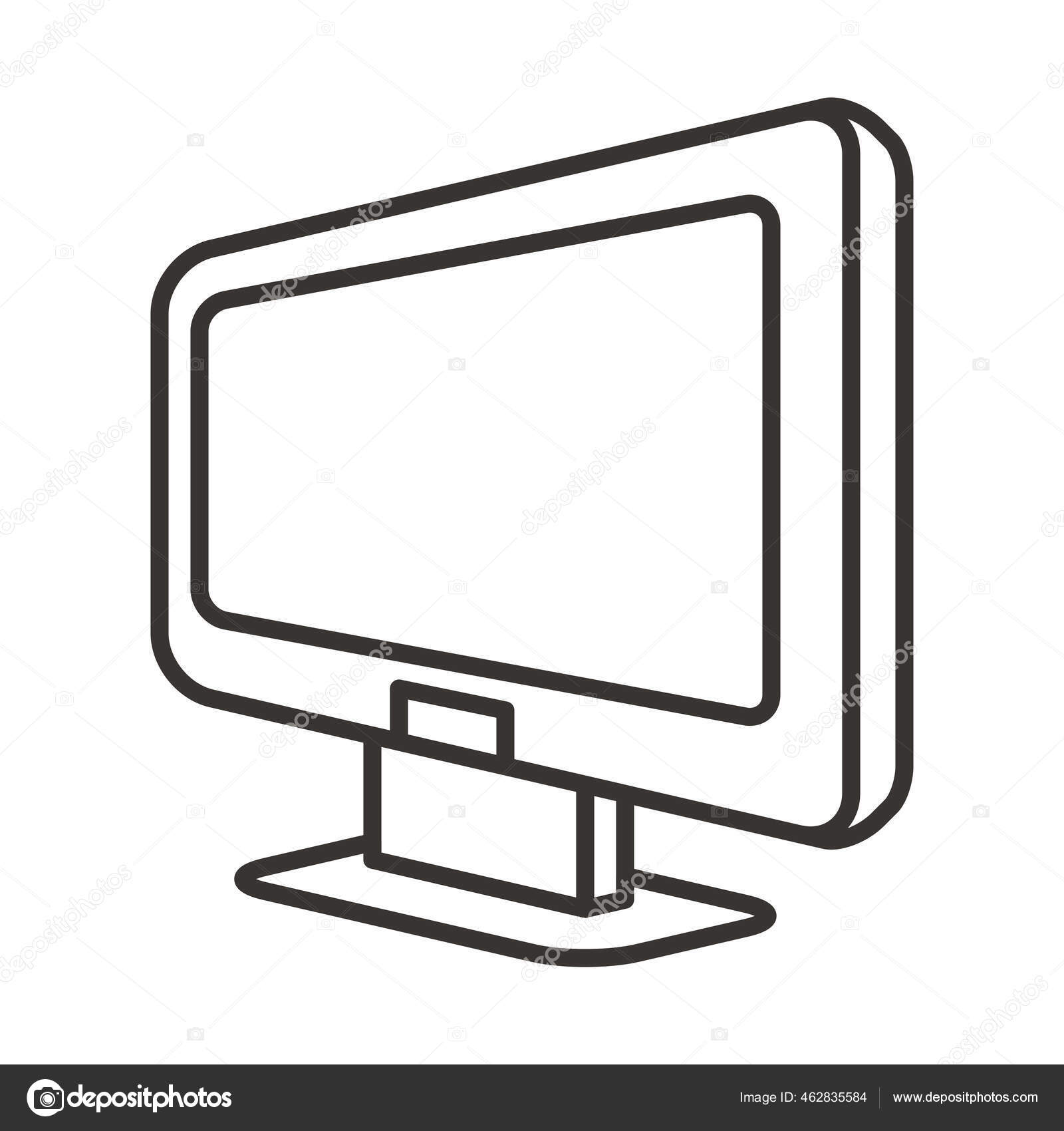 Computer Outline Clip Art