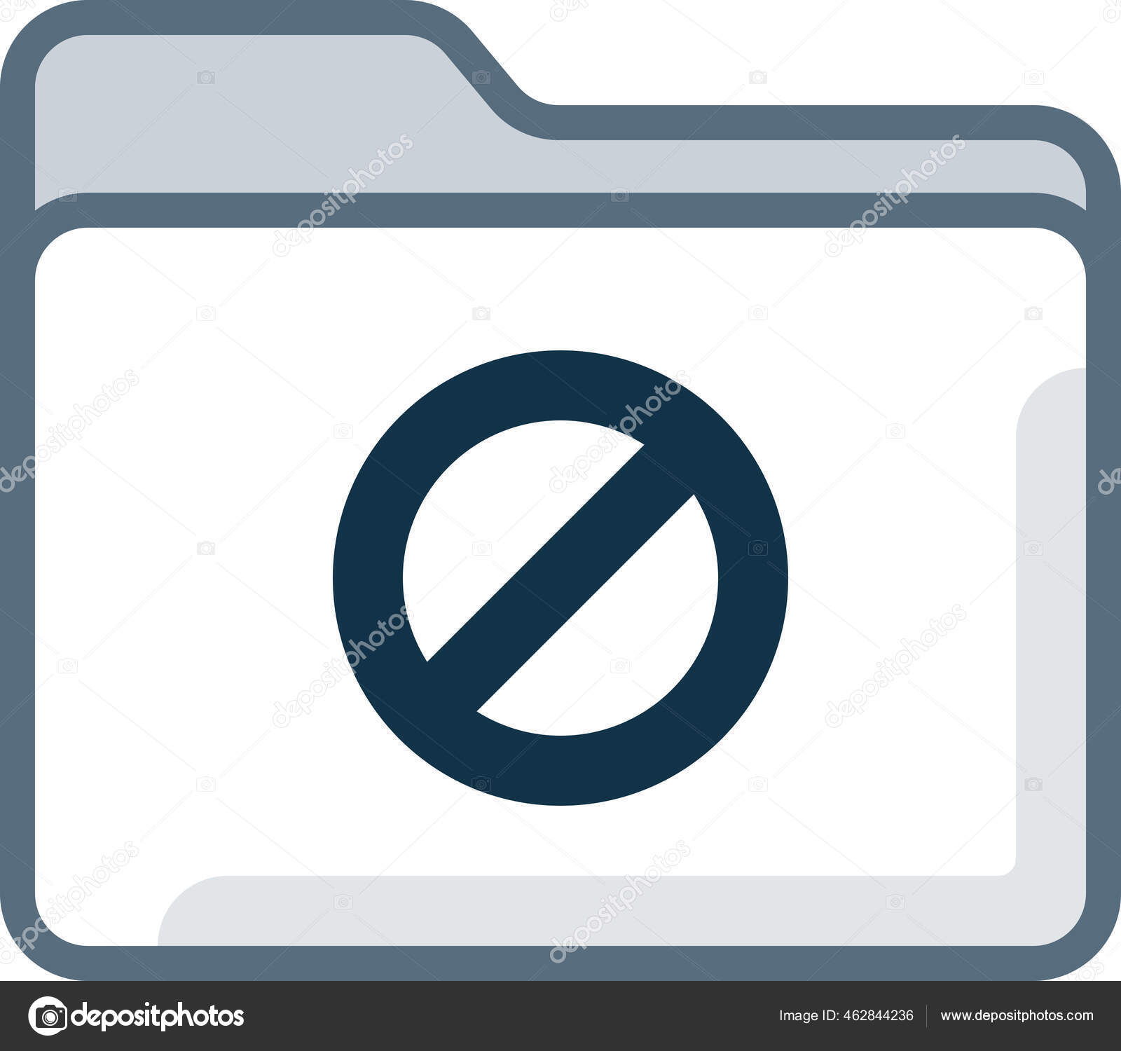 Bloquear Icono Directorio Denegado Estilo Esquema Vector de stock ...