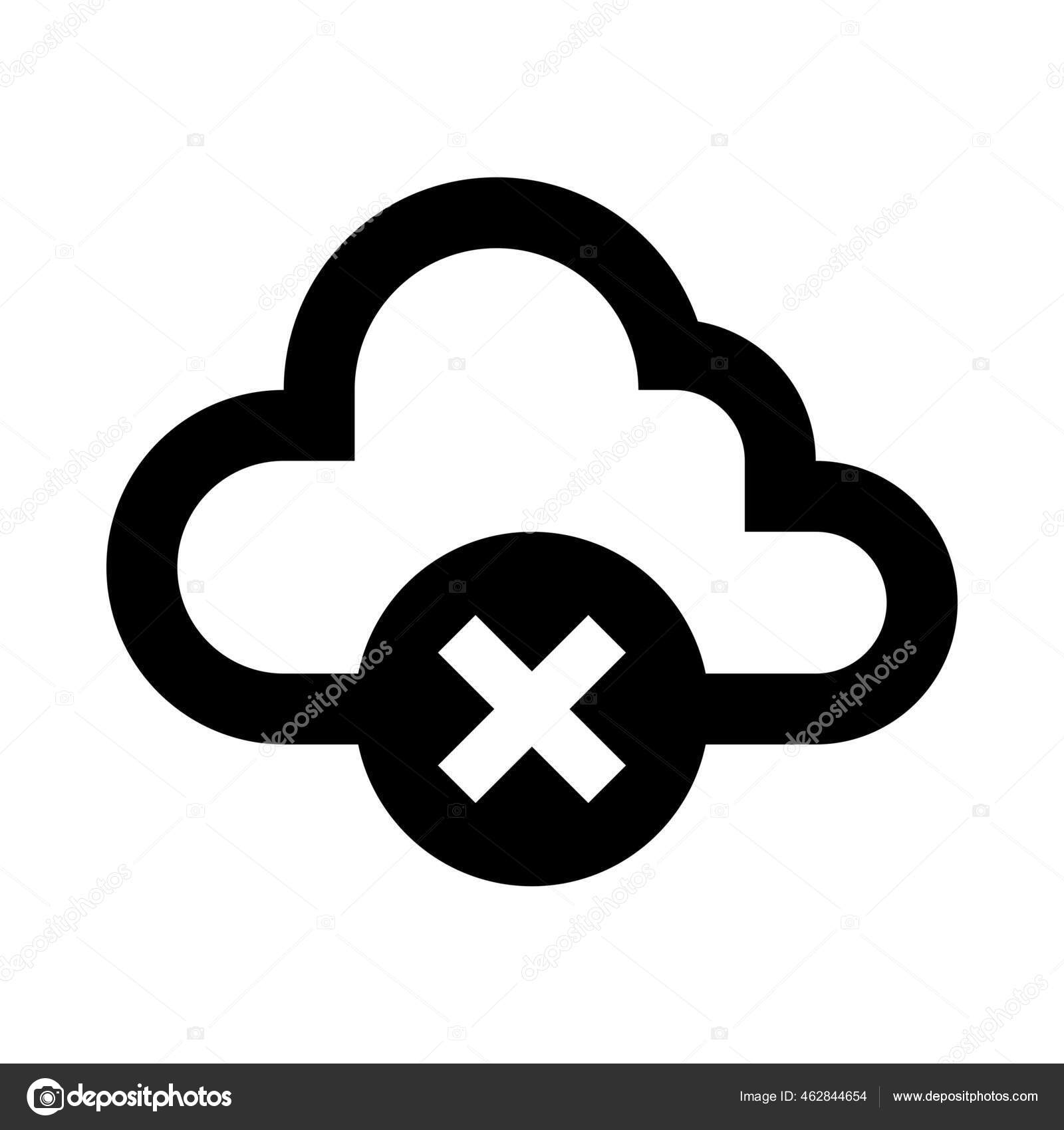 Cloud Data Delete Icon Infrastructure Category Stock Vector Image by ...