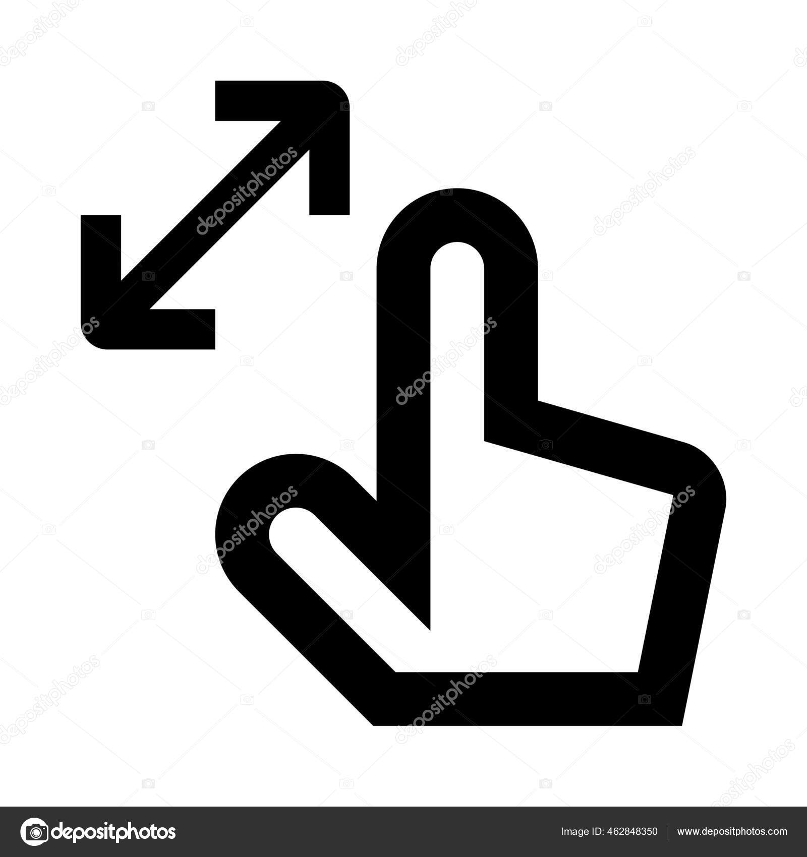 Expand Finger Gesture Icon Stock Vector by ©iconfinder #462848350