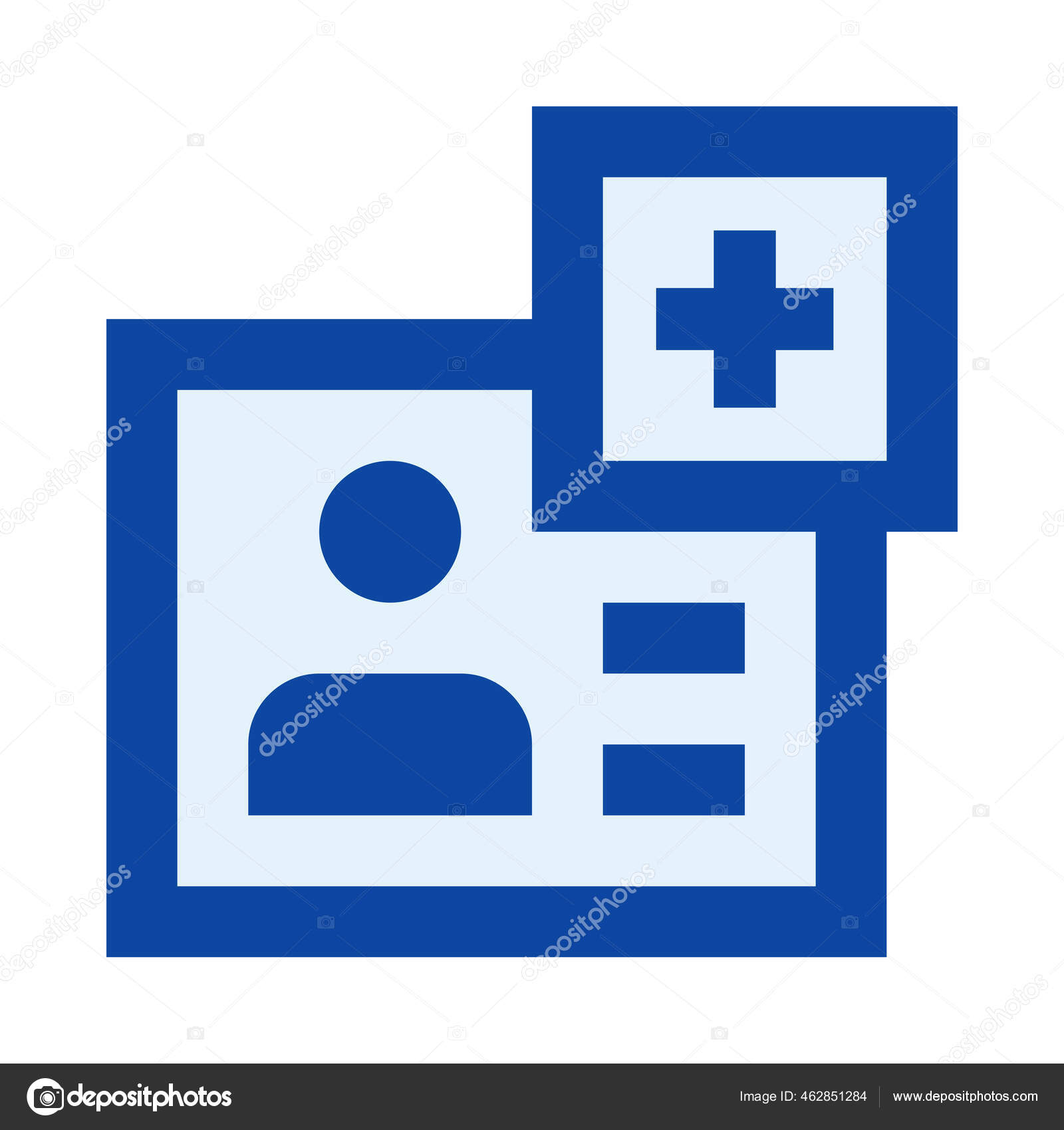 Account Add Dossier Icon Estilo Esquema Rellenado Vector de stock ...