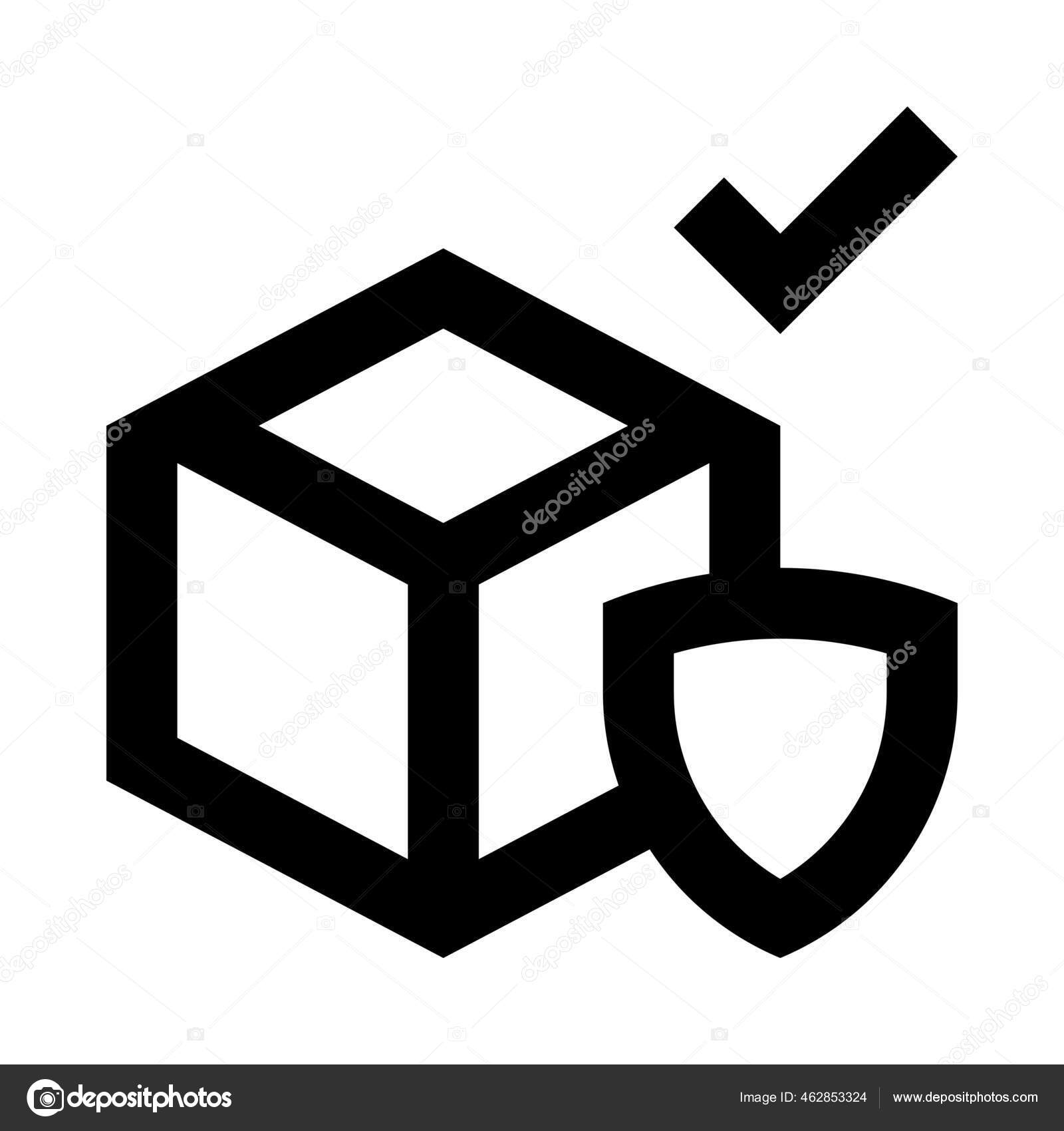Box Check Delivered Icon Outline Style Stock Vector Image by ...
