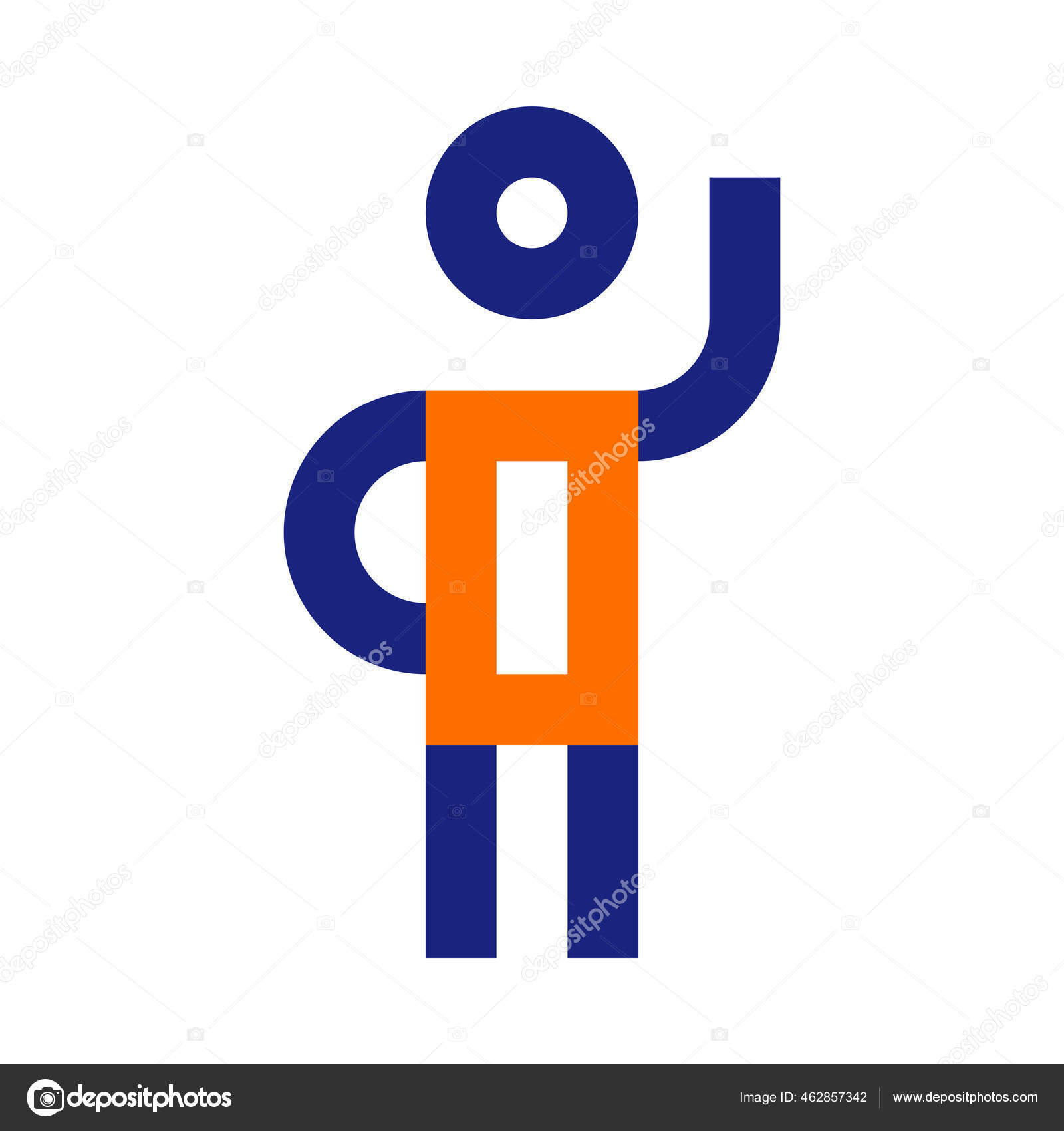 Greetings Hello Human Icon Outline Style Stock Vector Image by ...