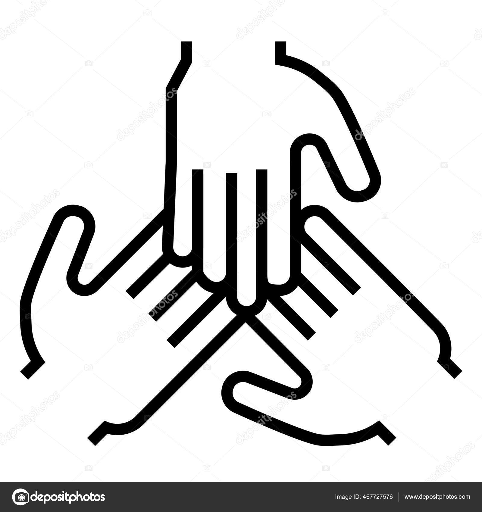 Cooperation Hands Partnership Icon Outline Style Stock Vector by ...