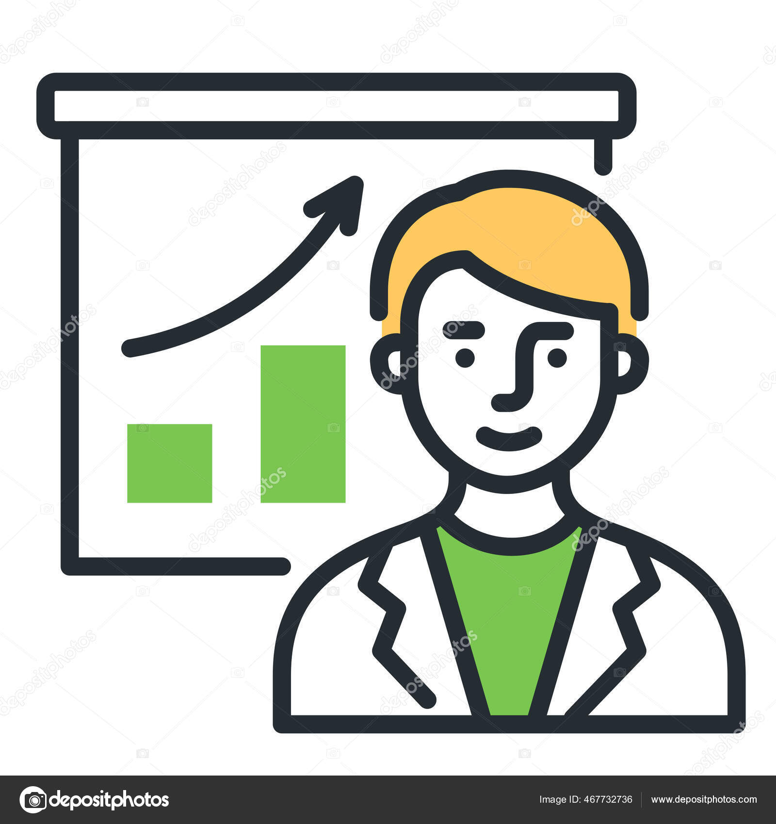 Growth Presentation Productivity Icon Stock Vector by ©iconfinder 467732736