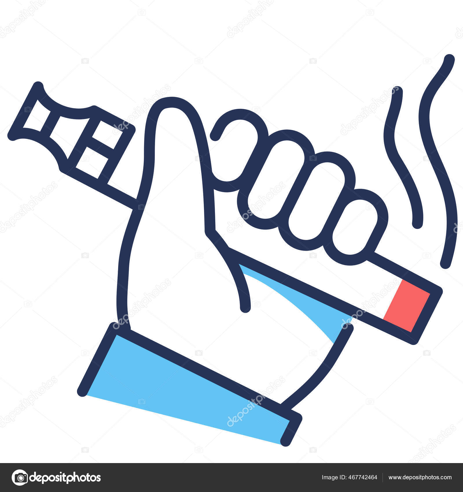 Hand Smoking Vape Icon Stock Vector by ©iconfinder 467742464