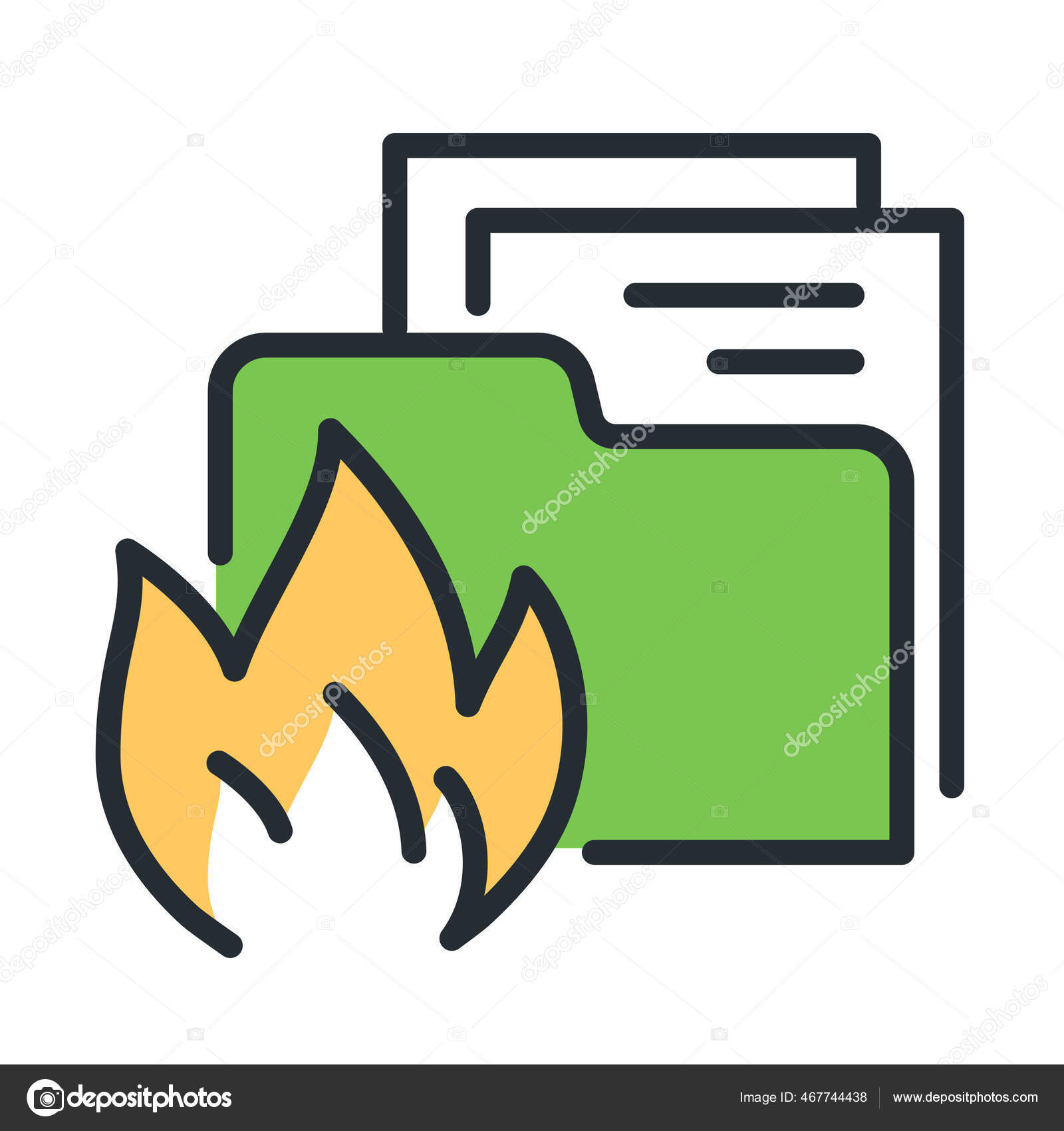 Computer Cyber Attack Damage Icon Stock Vector by ©iconfinder 467744438