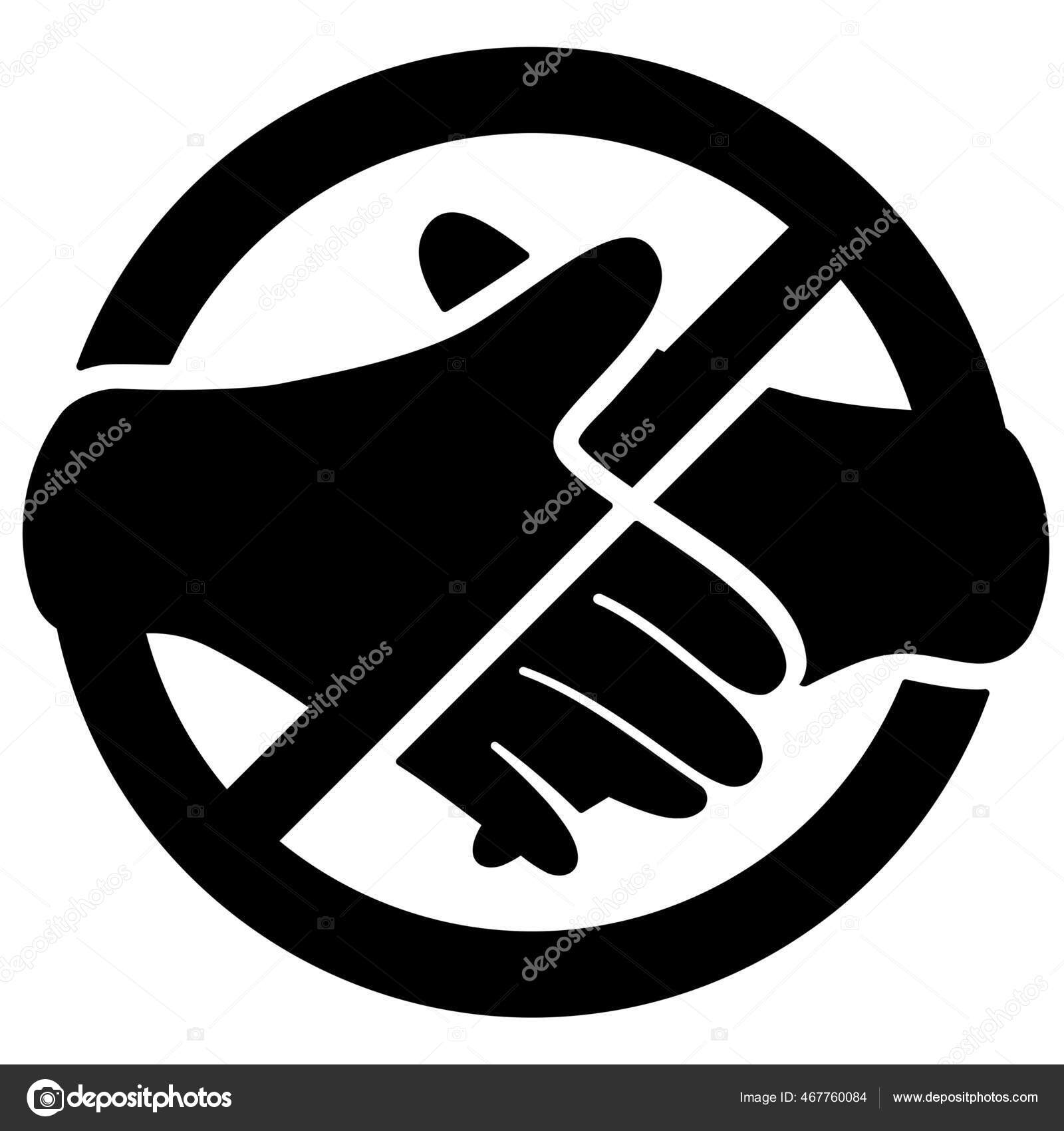 Coronavirus Covid Don't Punch Icon Family Home Category Stock Vector by ...