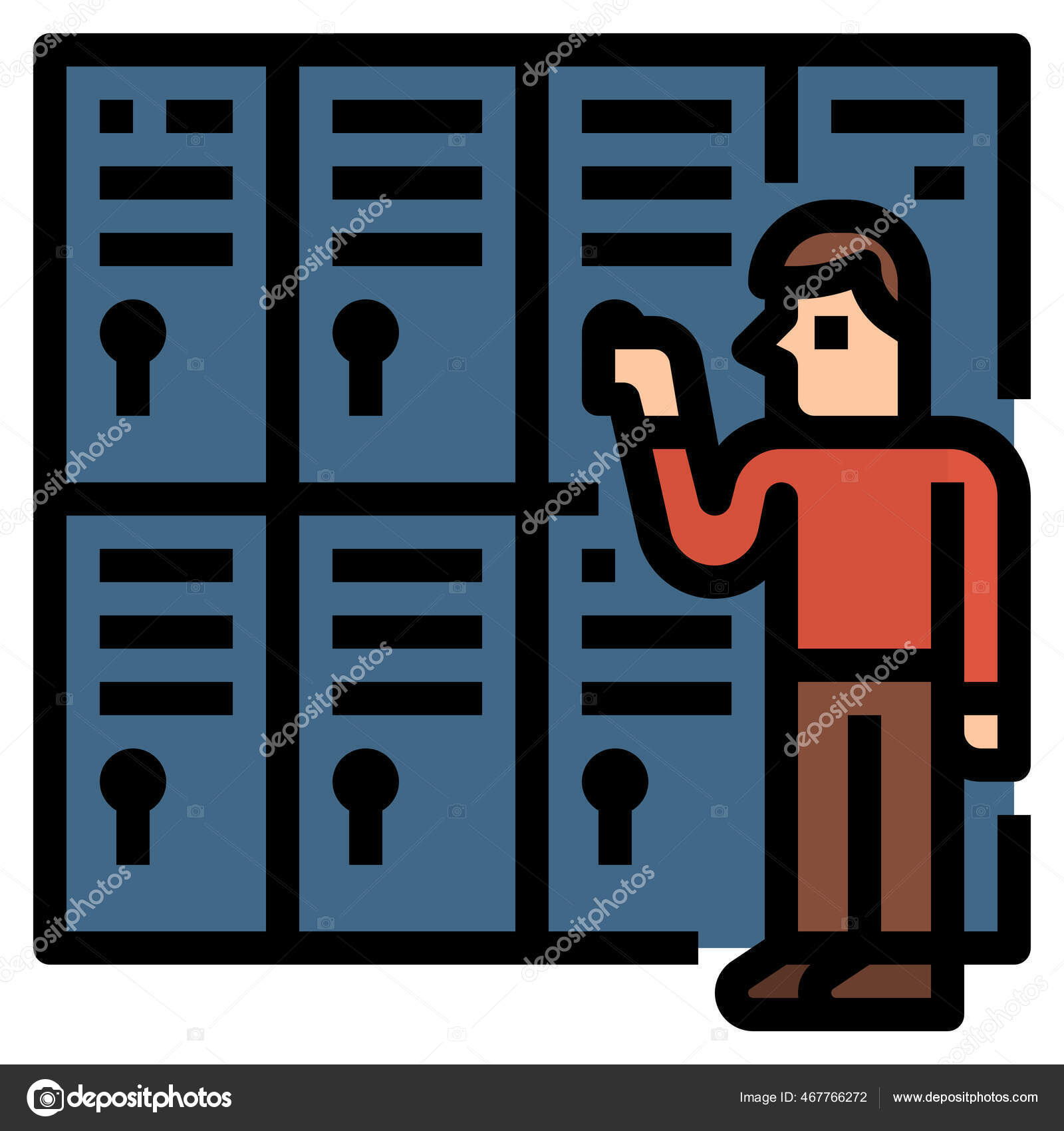 Locker Storage Gym Icon Stock Vector by ©iconfinder 467766272