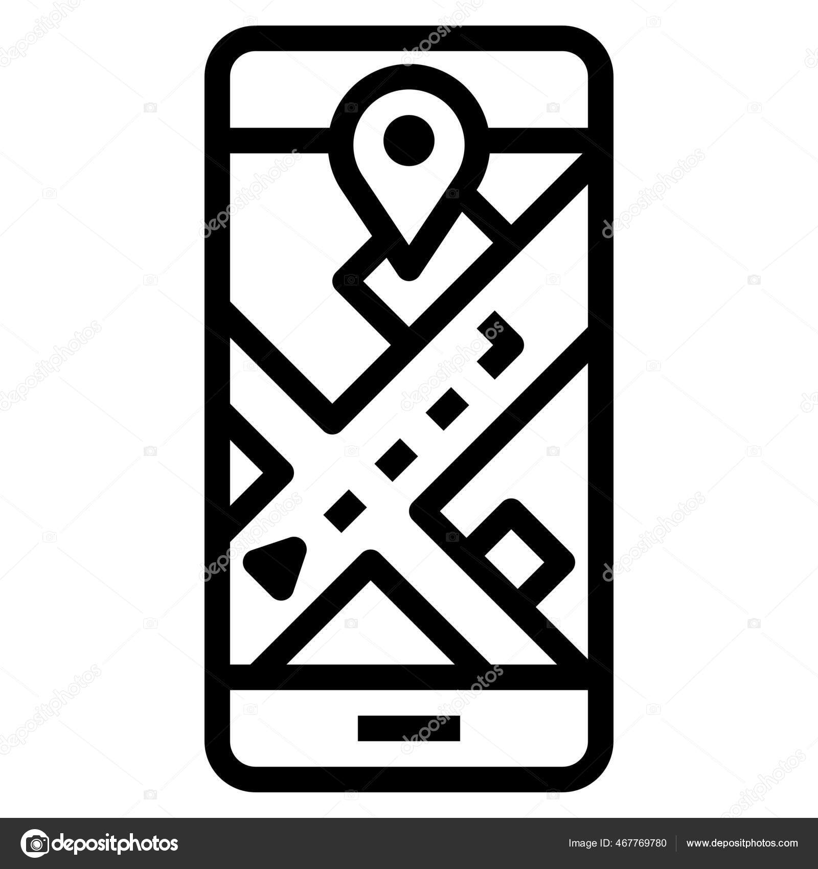 App Destination Location Icon Outline Style Stock Vector by ©iconfinder ...