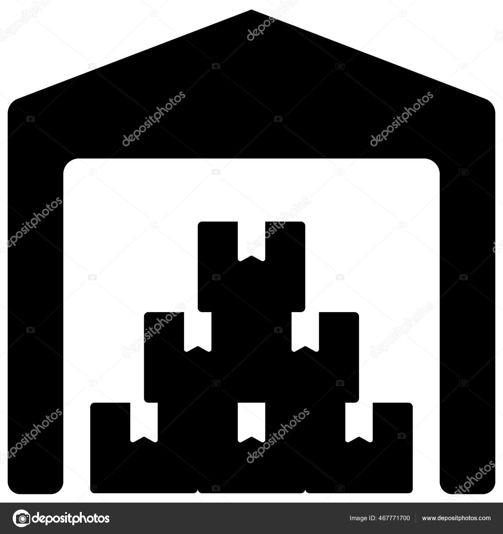 Factory Inventory Logistics Icon Solid Style Stock Vector by ...