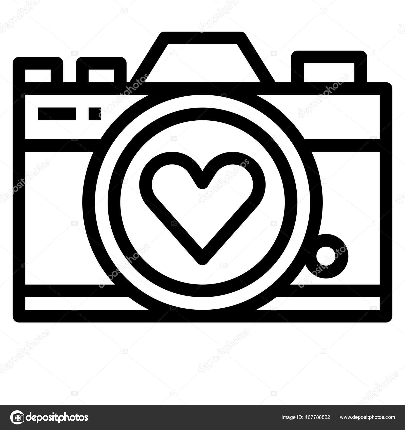 Camera Love Married Icon Outline Style Stock Vector by ©iconfinder ...